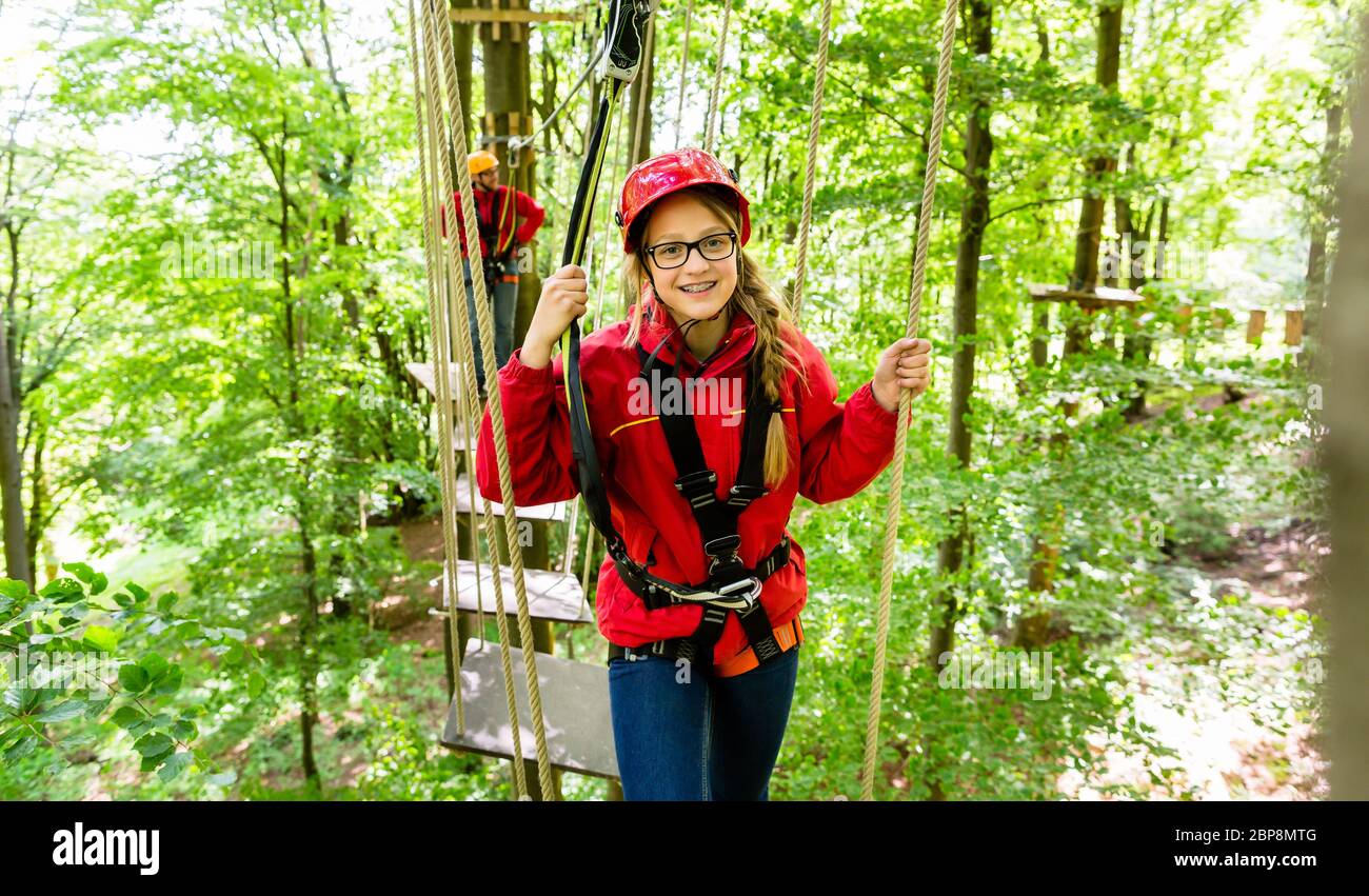 High rope course hi-res stock photography and images - Alamy