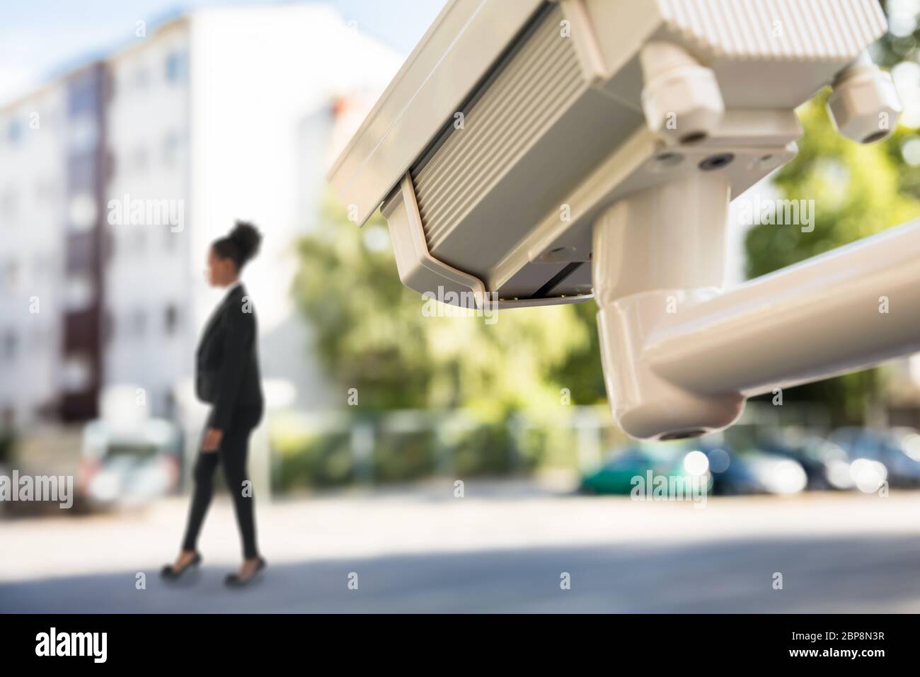 Close-up Photo Of CCTV Monitoring Street Movement Stock Photo - Alamy