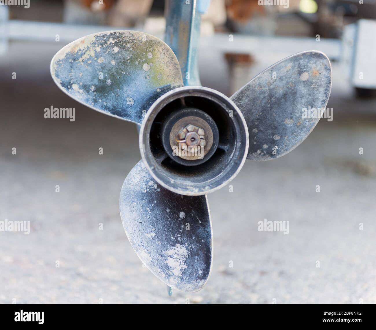 a close up of an outboard propeller Stock Photo - Alamy