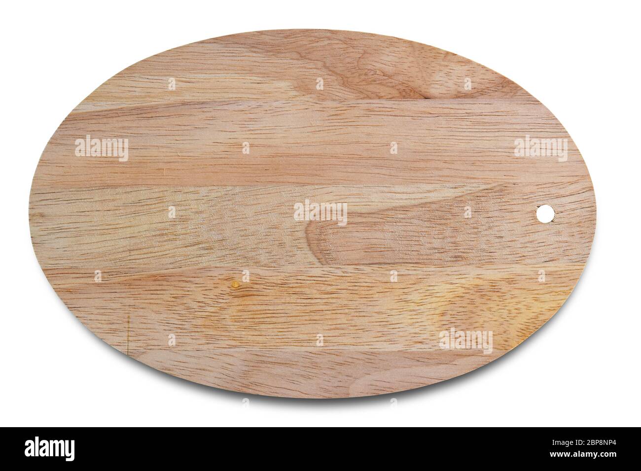 Wood cutting board isolated on white background. Wooden oval Stock ...