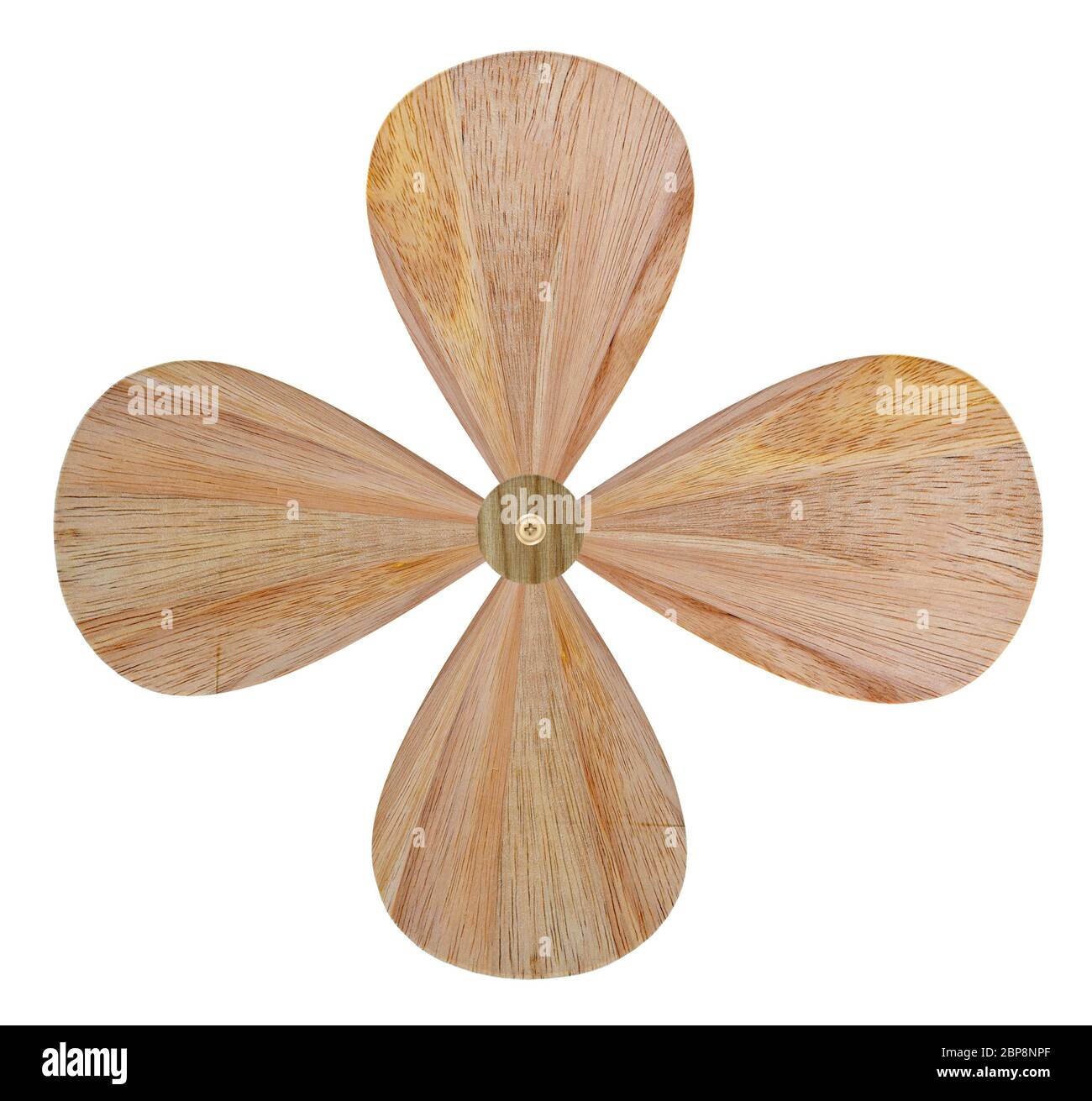 Wooden propeller Isolated on white background. Object with clipping ...