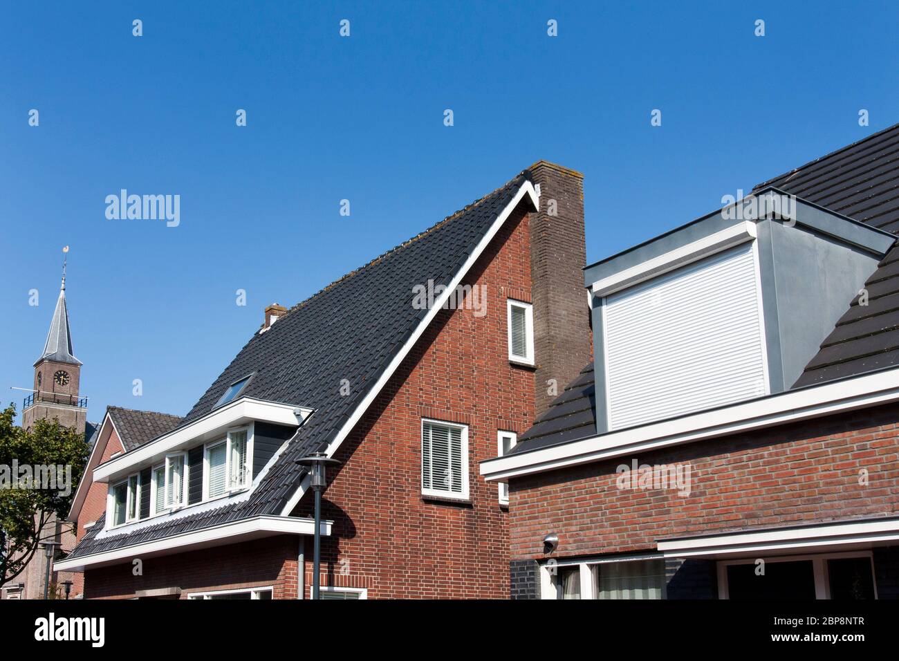 Dormer window with rolling safety shutter in the Netherlands Stock ...