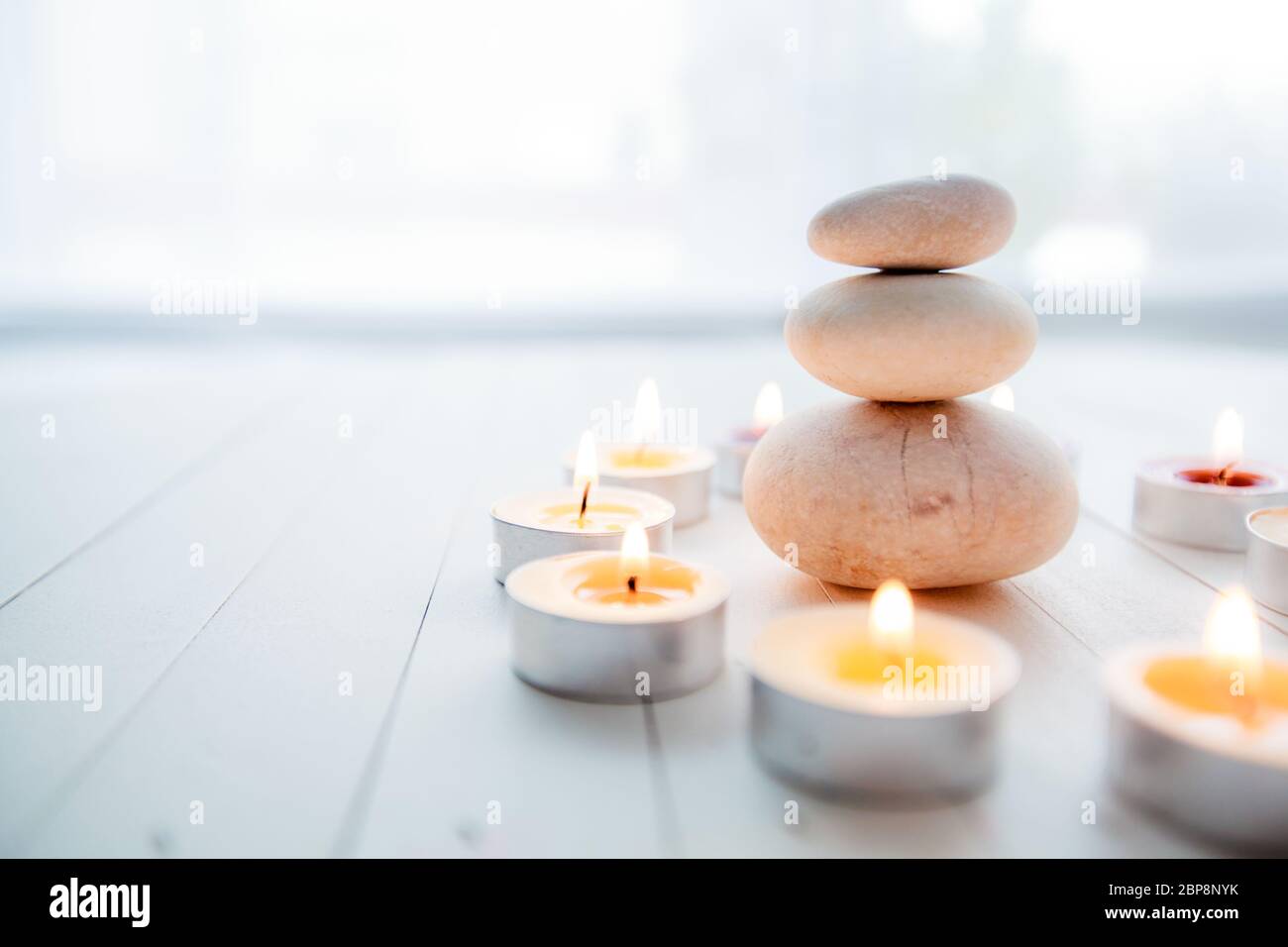 Zen Meditation Harmony, Spa Lifestyle, balanced stack of stones with ...