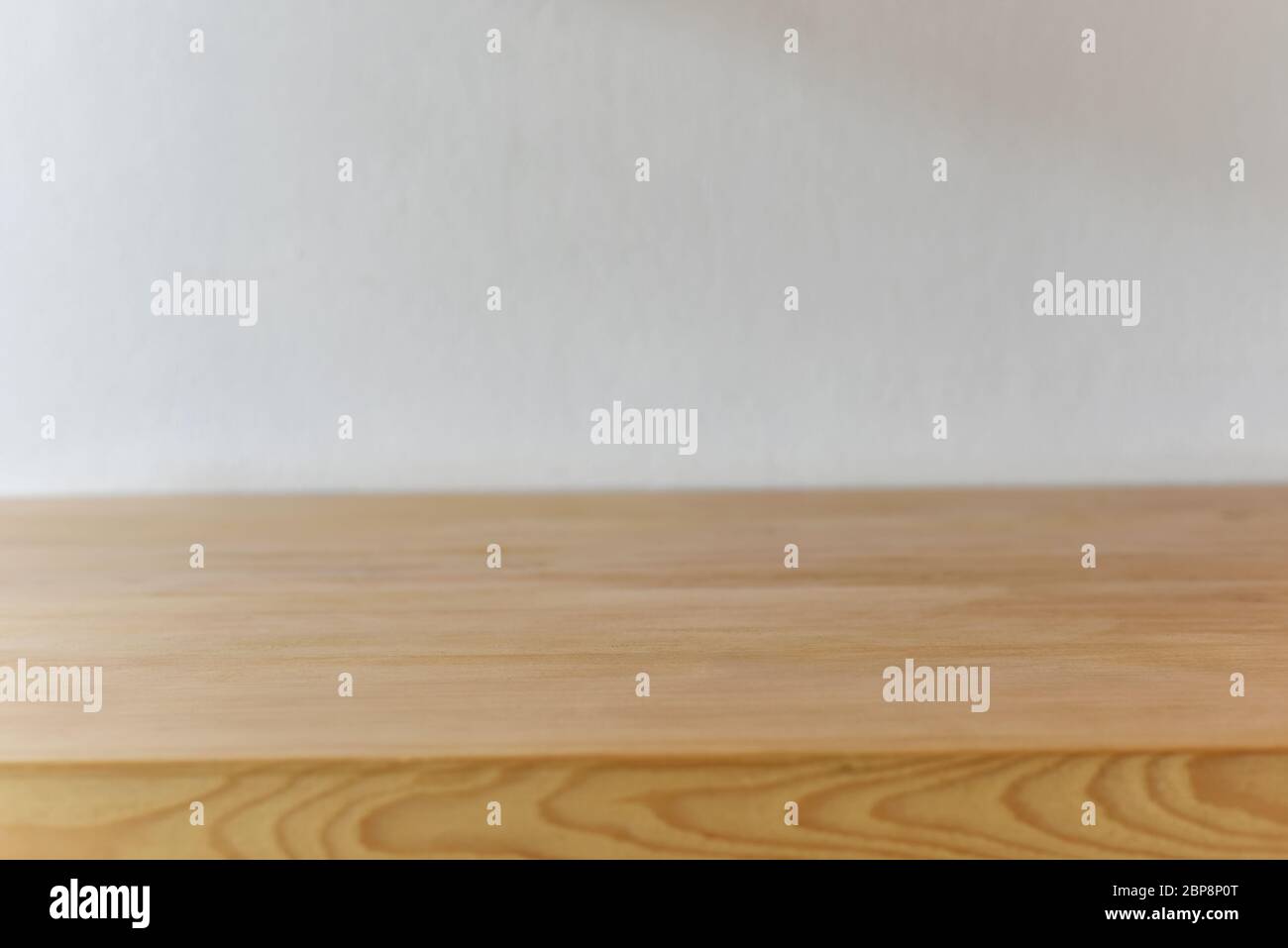 Wood table and wall background in kitchen, Wooden shelf, counter for ...
