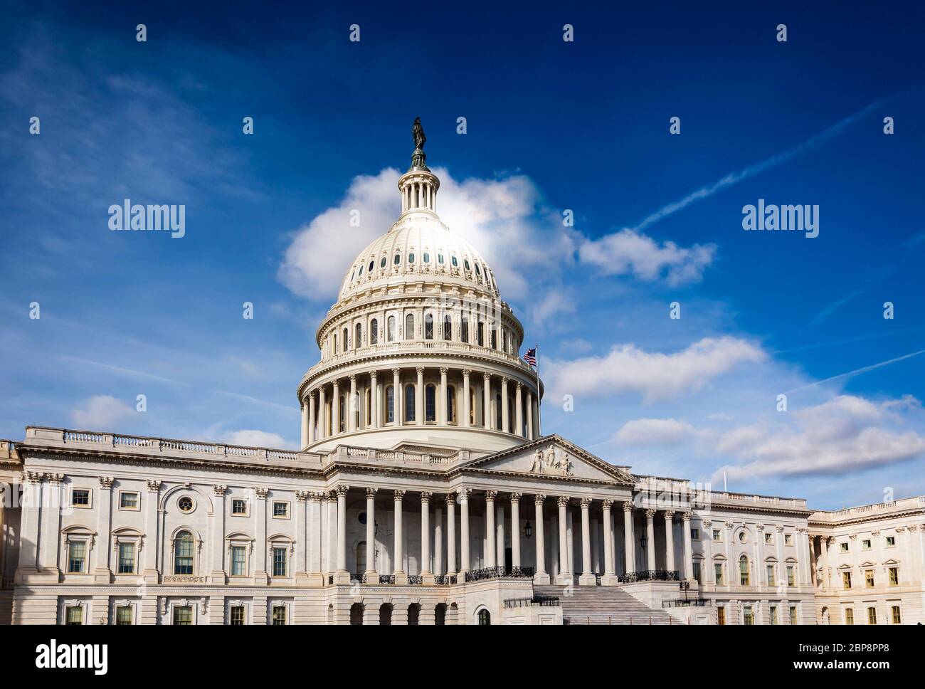 Facade of the United States Congress on Capitol Hill, Washington DC on ...