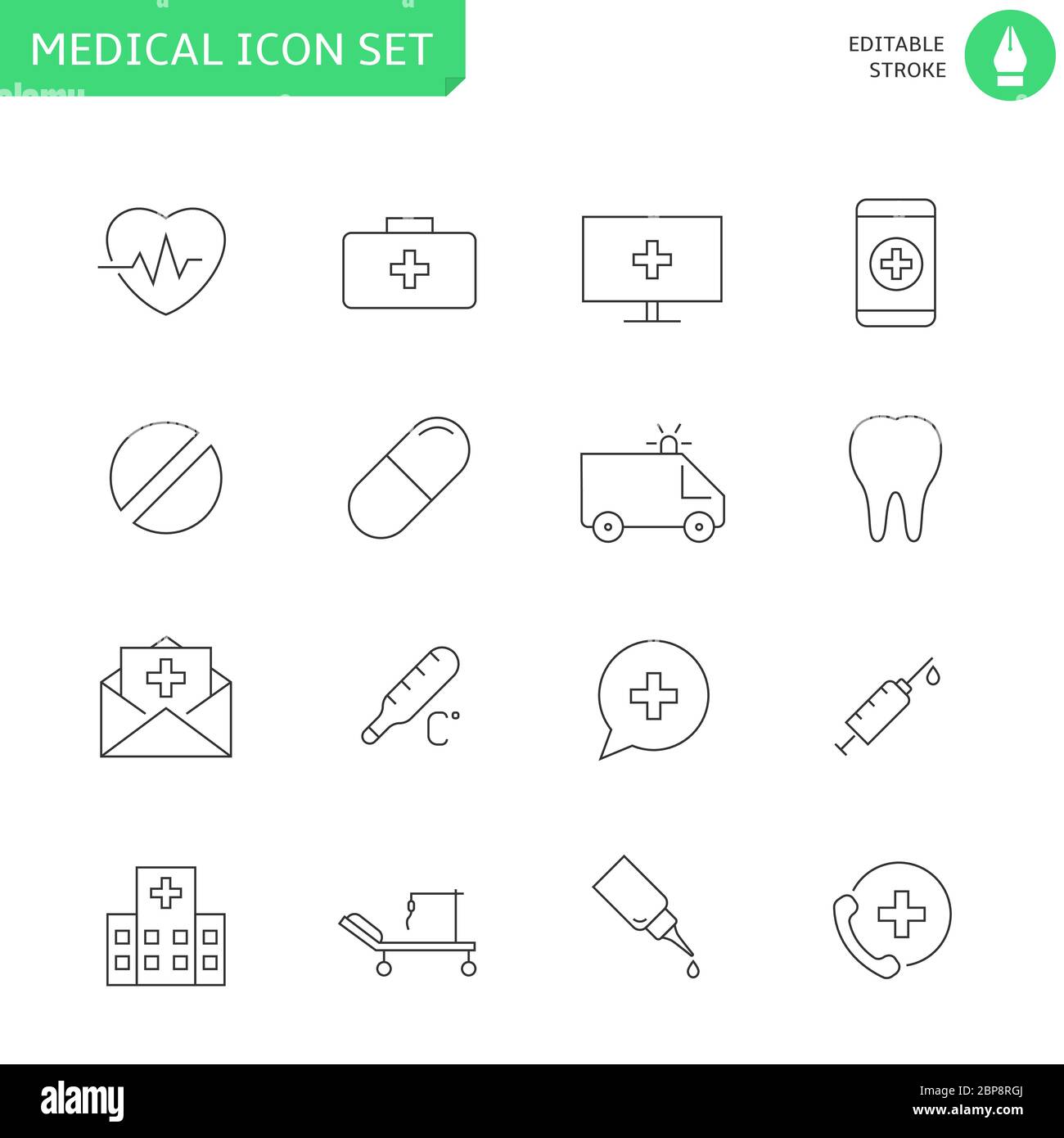 Outline medical icon hi-res stock photography and images - Alamy