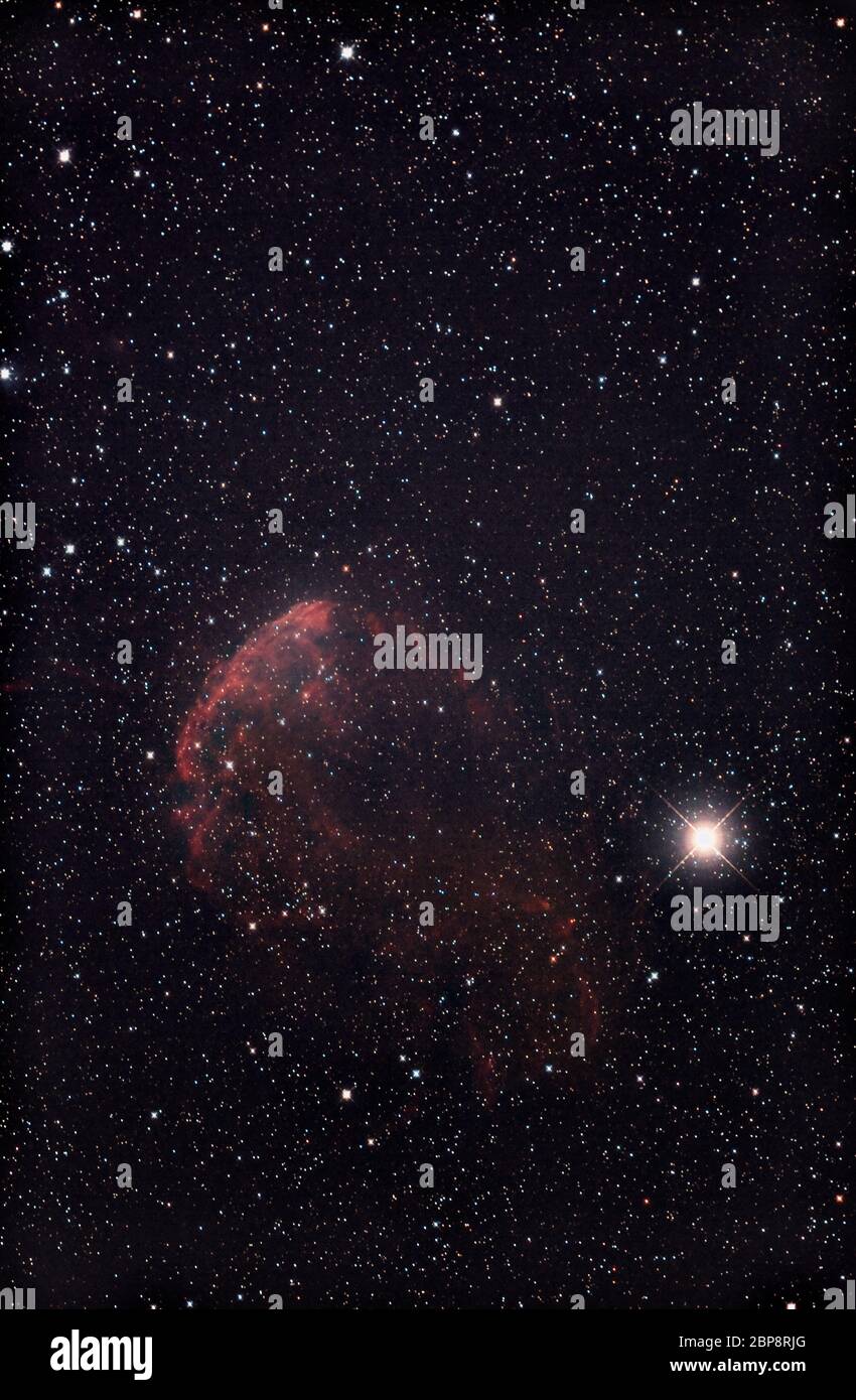 supernova remnant IC 443 the Jellyfish Nebula in Gemini Stock Photo - Alamy