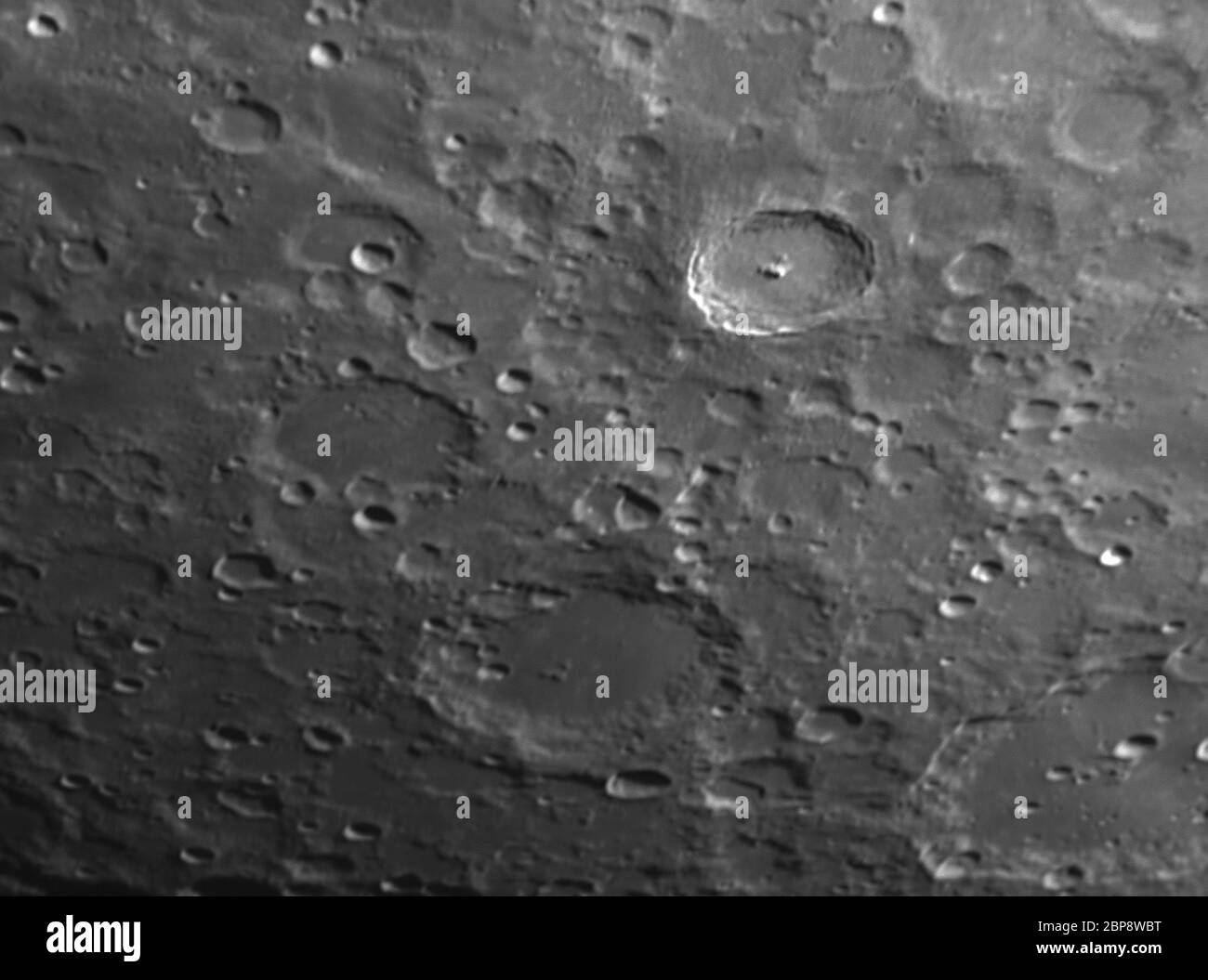 The lunar crater Tycho and surrounding area of the southern highlands ...