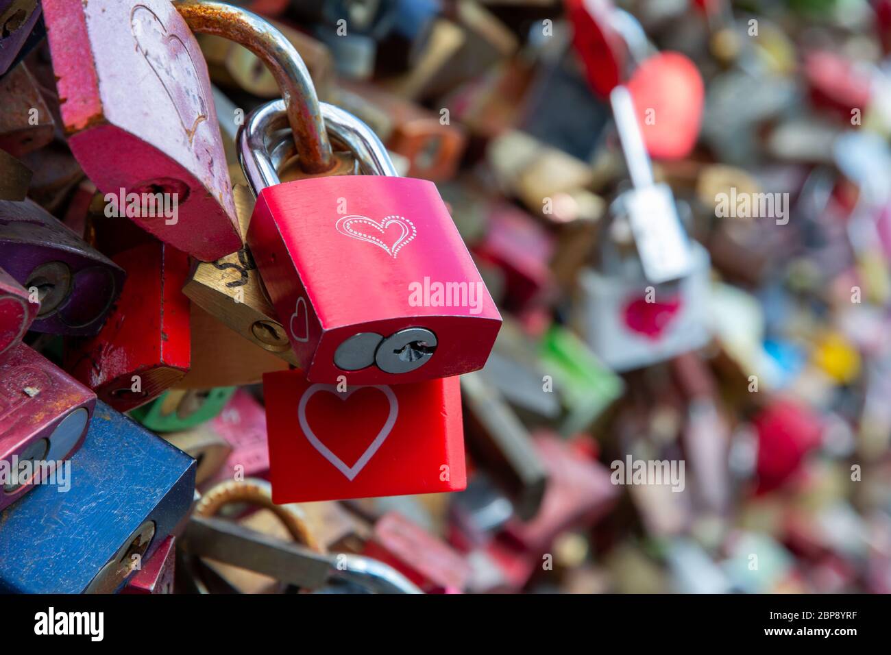 Love locks as symbol for everlasting love Stock Photo - Alamy