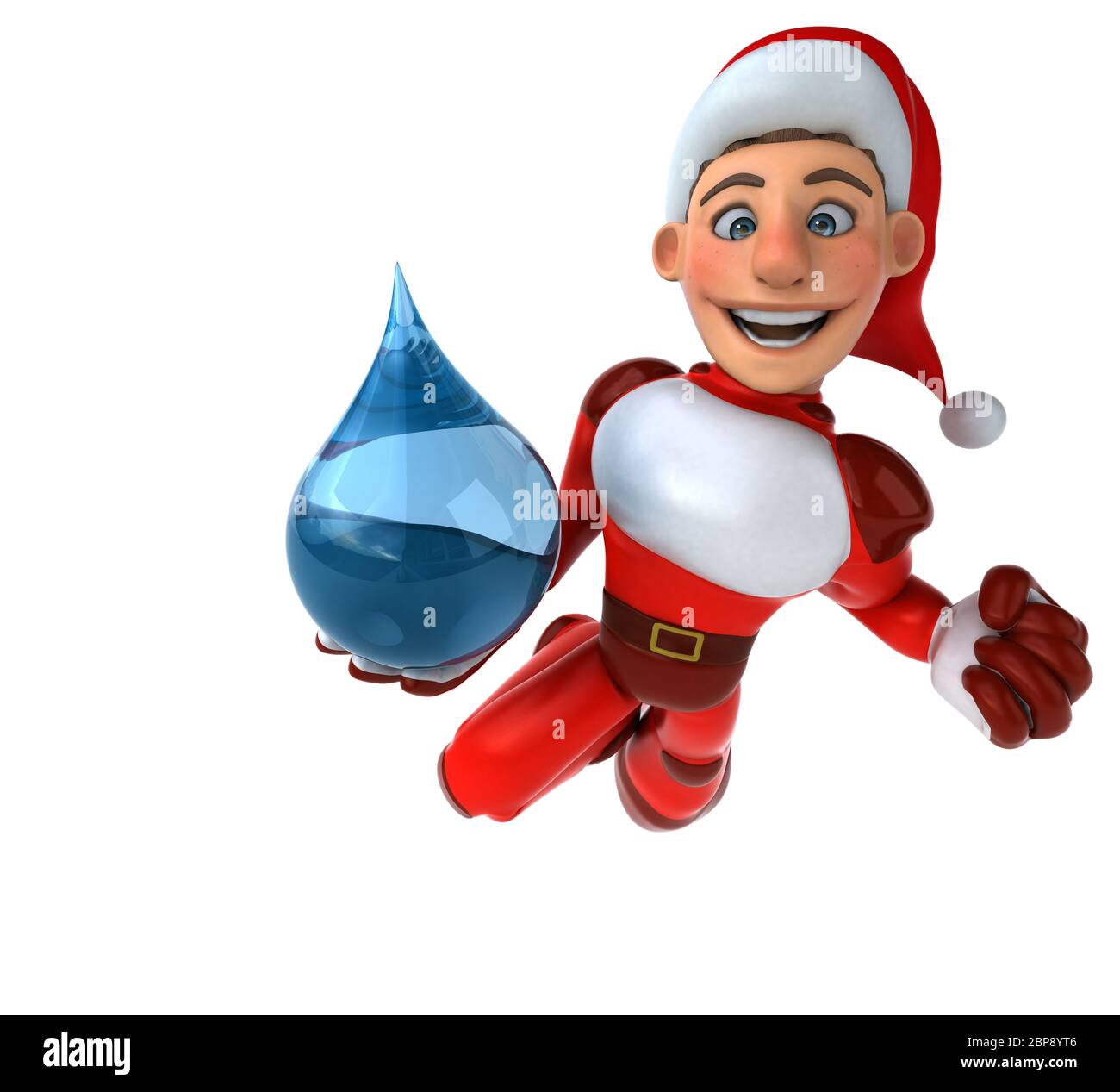 Fun Super Santa Claus - 3D Illustration Stock Photo - Alamy