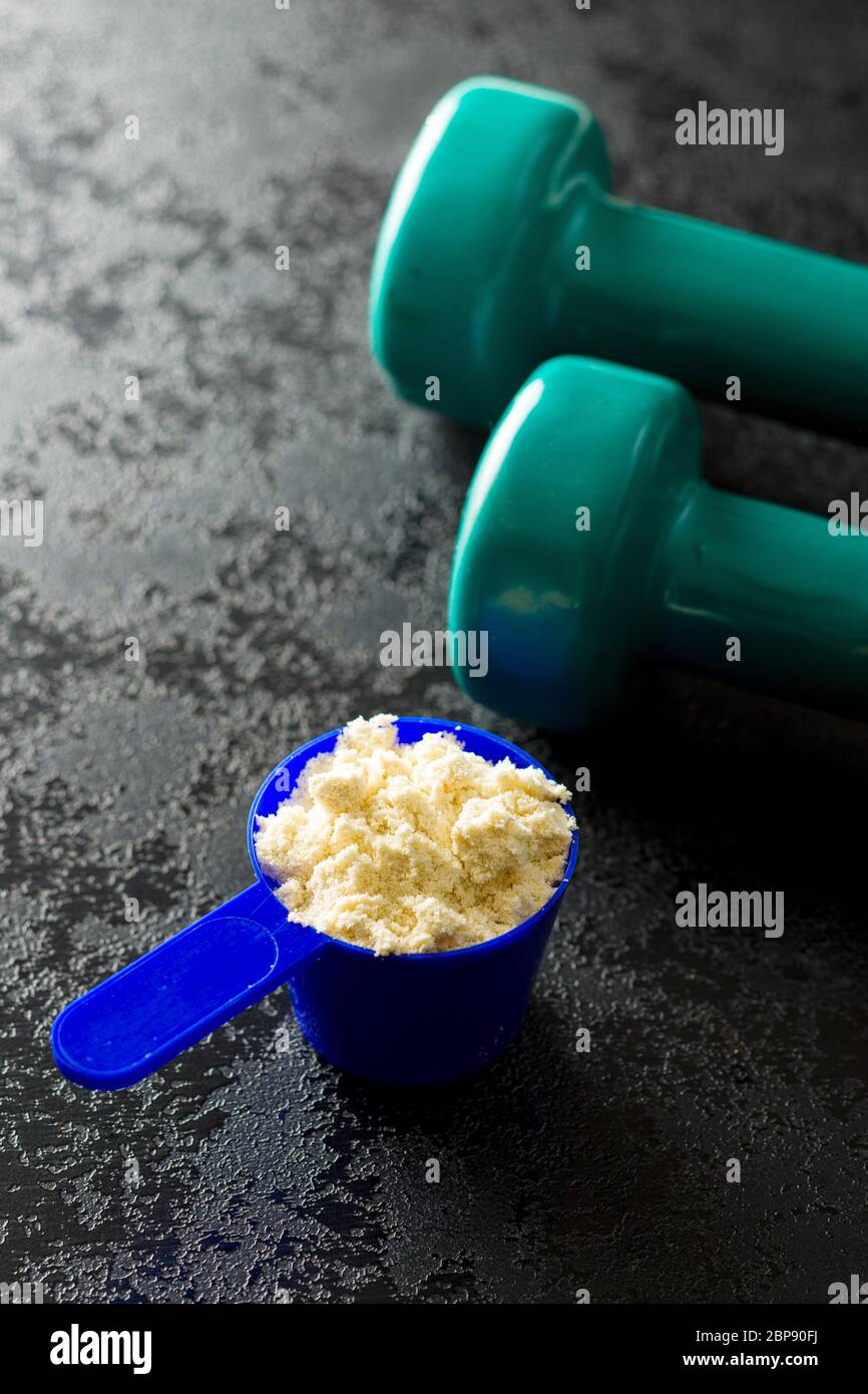 Whey protein powder in scoop Stock Photo - Alamy Whey protein powder in scoop Stock Photo - Alamy