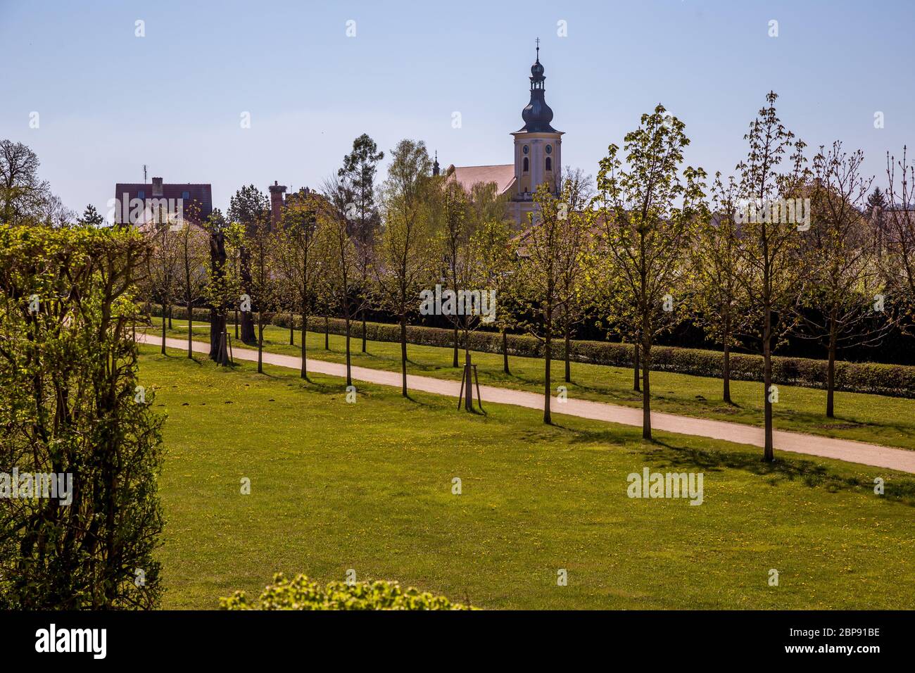 Gardens and Parks of the Baroque Milotice Castle, South Moravia Stock ...