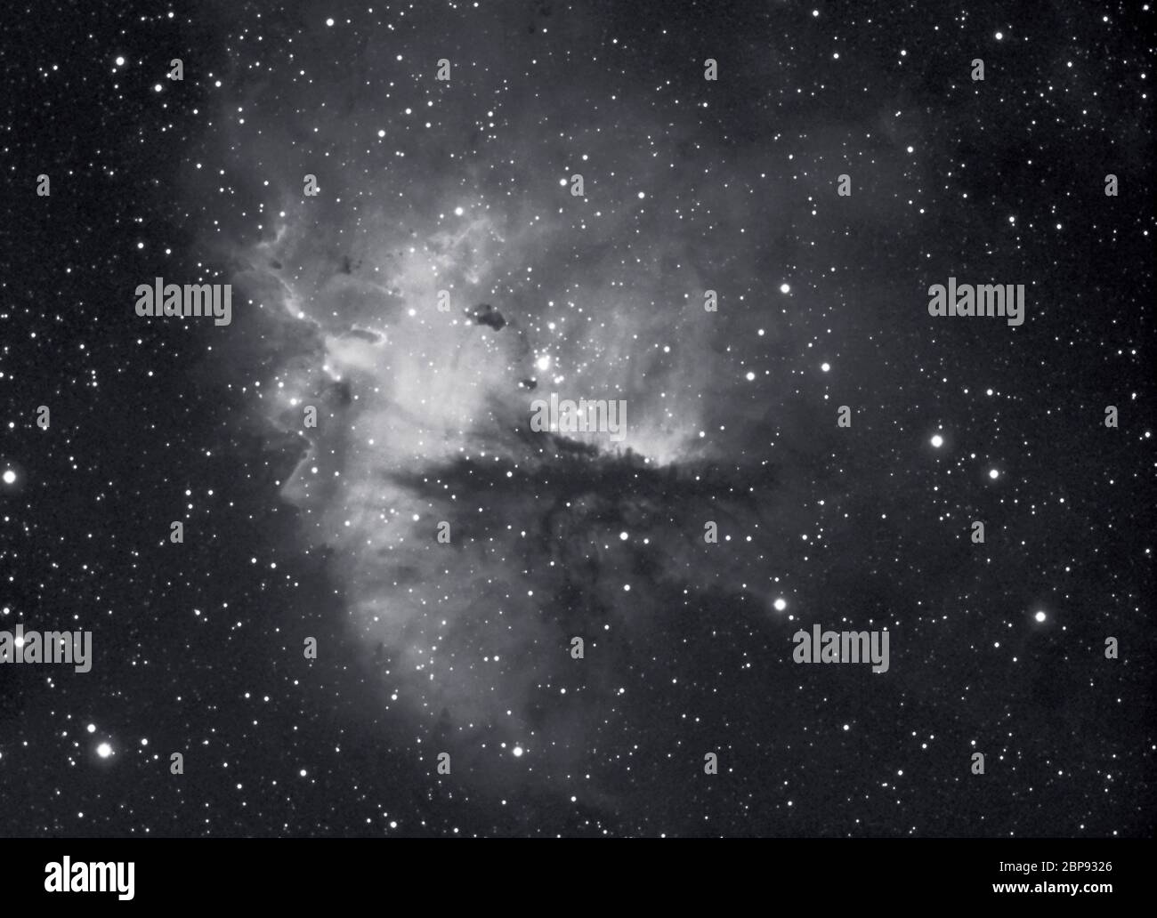 NGC 281 Pacman Nebula in Cassiopeia, imaged in narrowband Hydrogen Alpha Stock Photo - Alamy