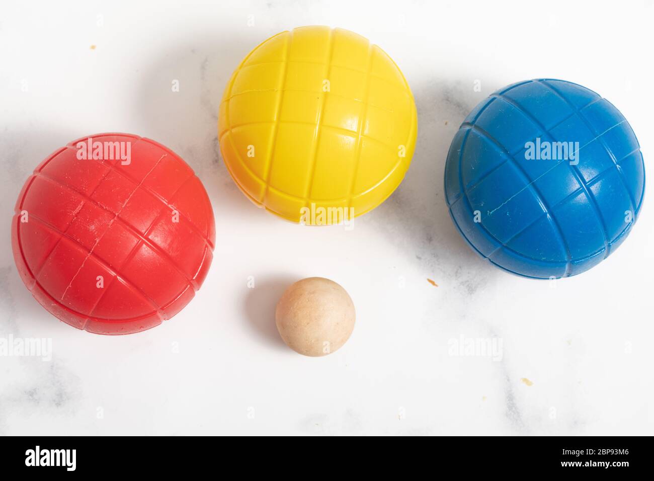 plastic colored ball for child. outdoor game on studio white background ...