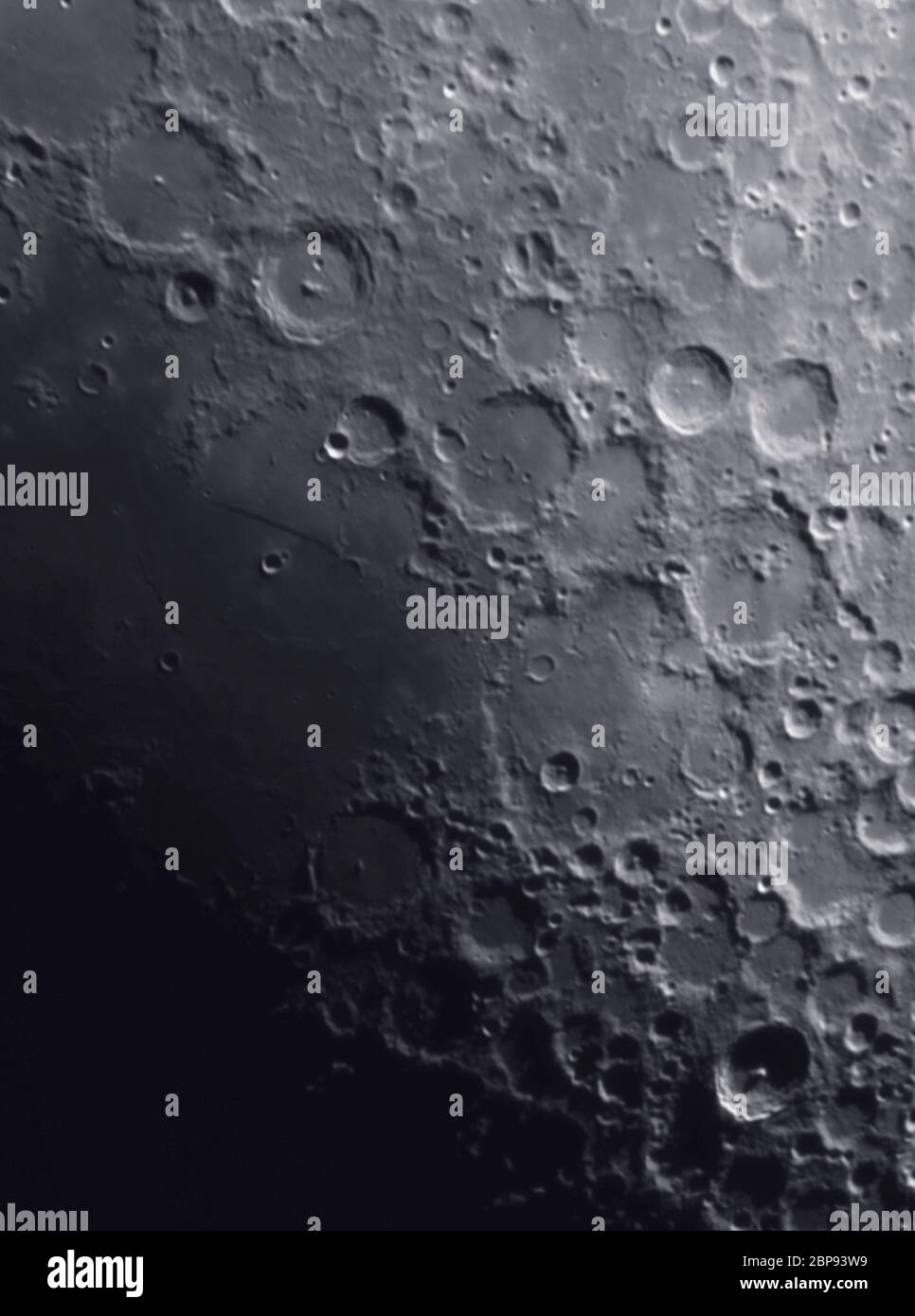 Dark line of the Straight Wall or Rupes Recta, a 68 kilometer long ...
