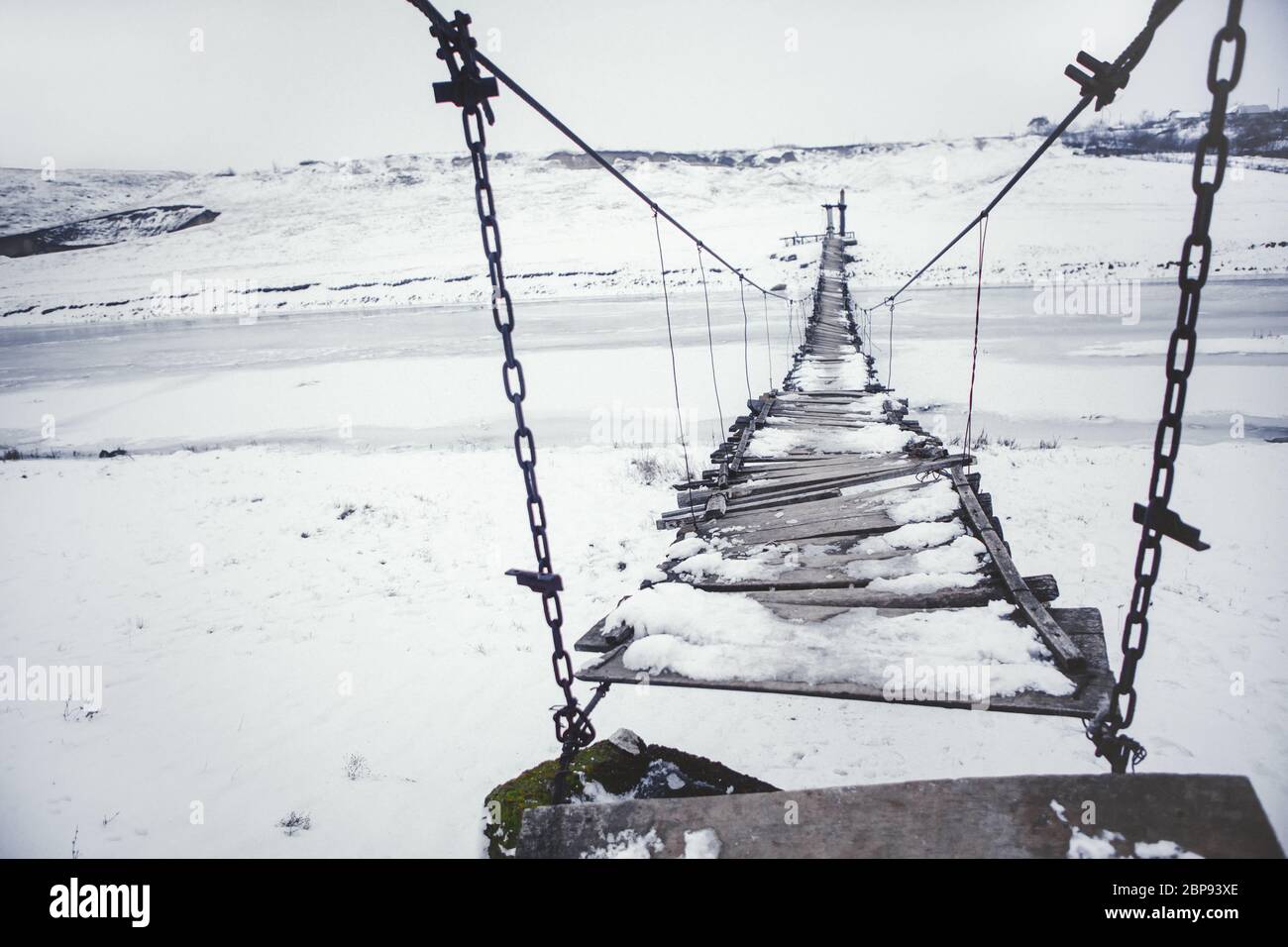 Old rope bridge broken hi-res stock photography and images - Alamy