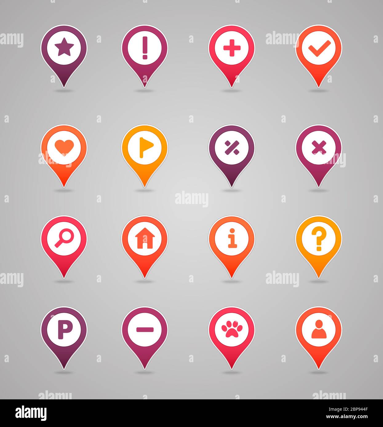 Pin map icon set. Map pointer. Map markers. Destination vector icon ...