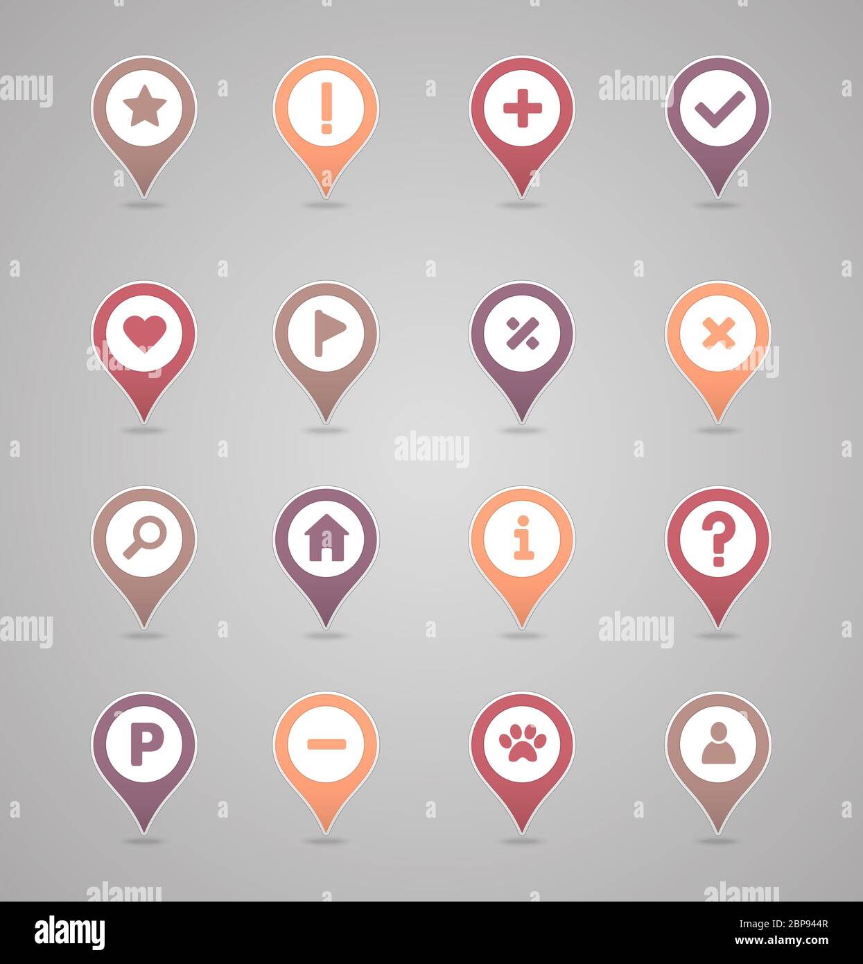 Pin map icon set. Map pointer. Map markers. Destination vector icon. GPS location symbol ...