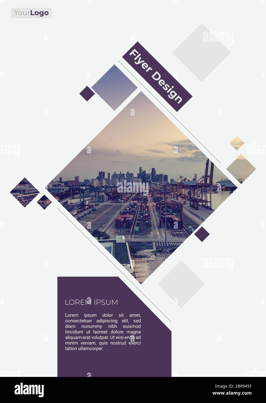 Beautiful purple flyer design Stock Vector Image & Art - Alamy