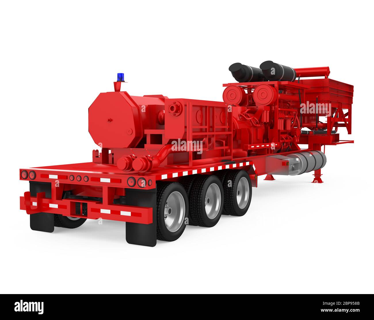 Fracturing Unit Semi-Trailer Isolated Stock Photo - Alamy