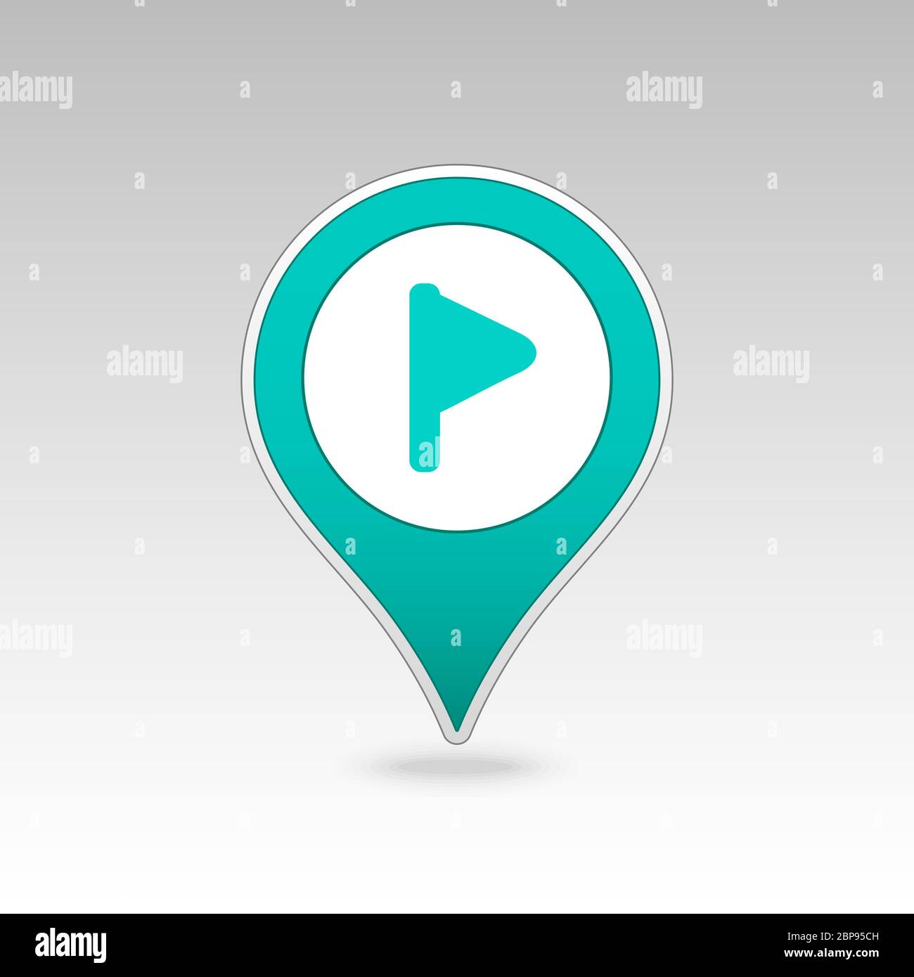 Flag pin map icon. Map pointer. Map markers. Destination vector icon ...