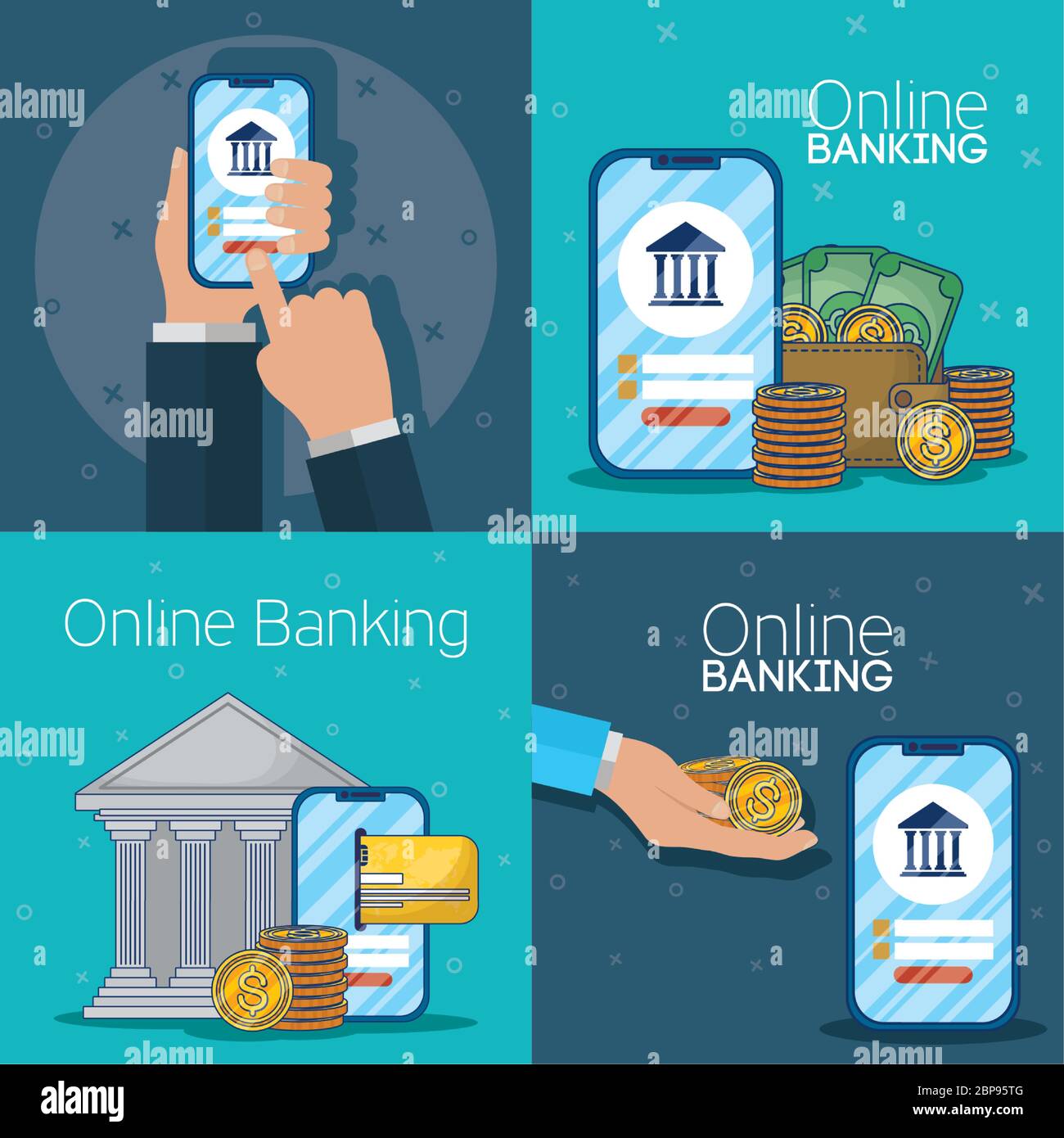 Bank card wallet hands Stock Vector Images - Alamy