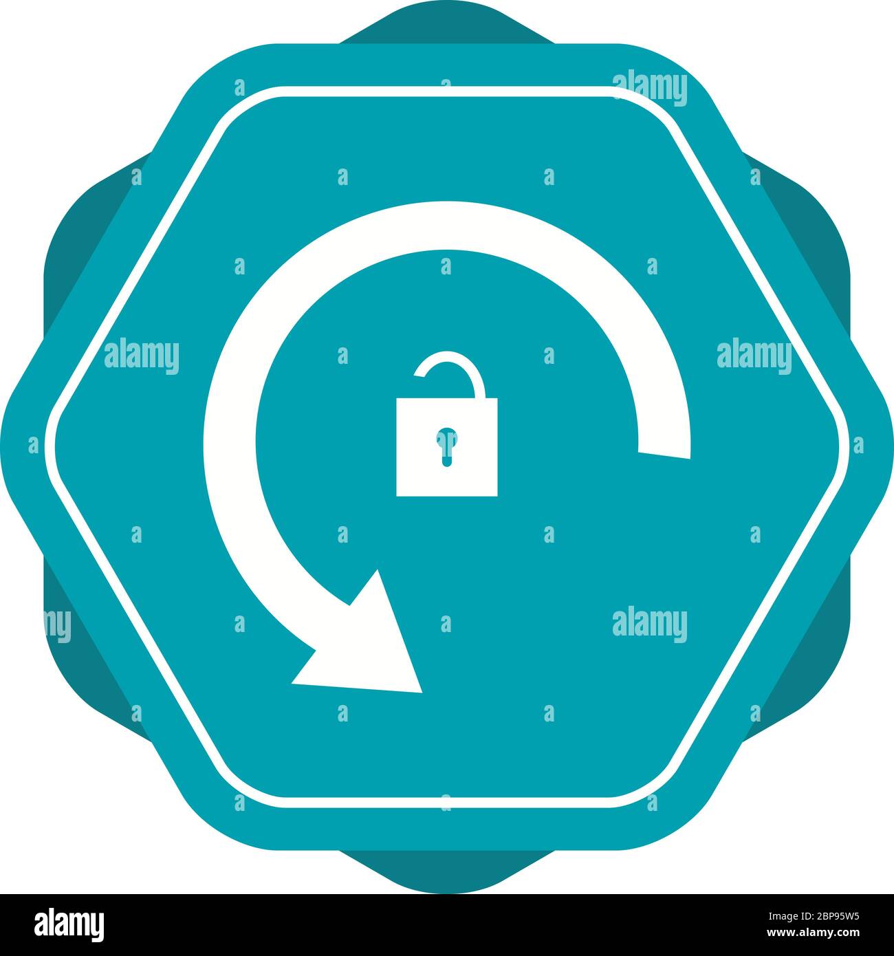 Beautiful Rotation Unlocked Glyph Vector Icon Stock Vector Image & Art ...