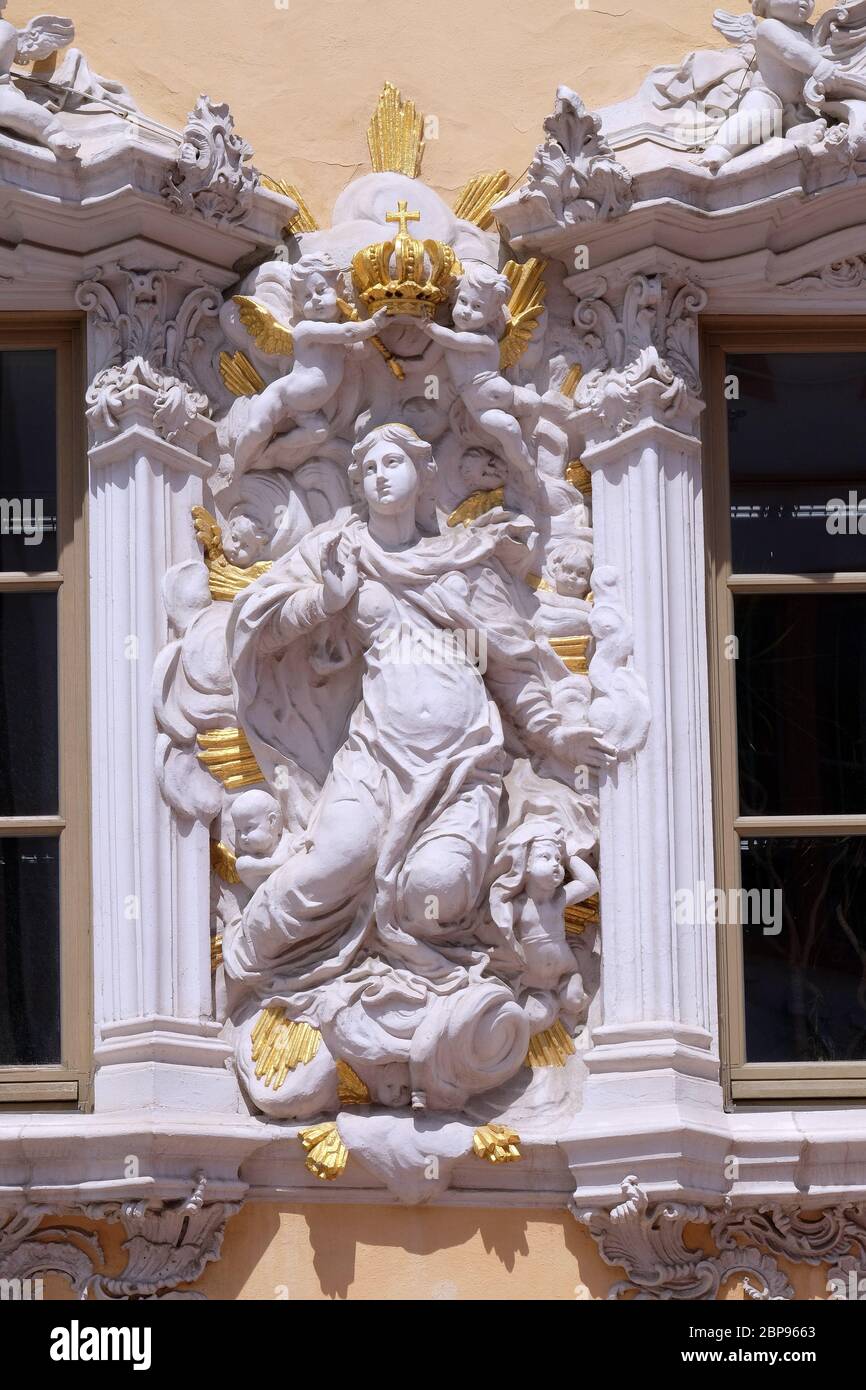 Virgin Mary, House of Falcon, the finest Rococo style building in the ...