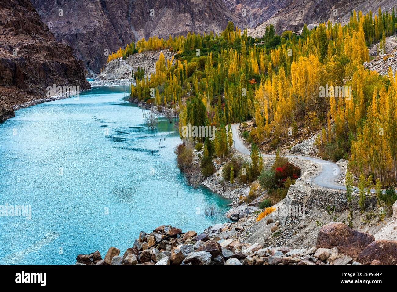 Indus river Alchi village in the Leh district of Ladakh, India Stock ...