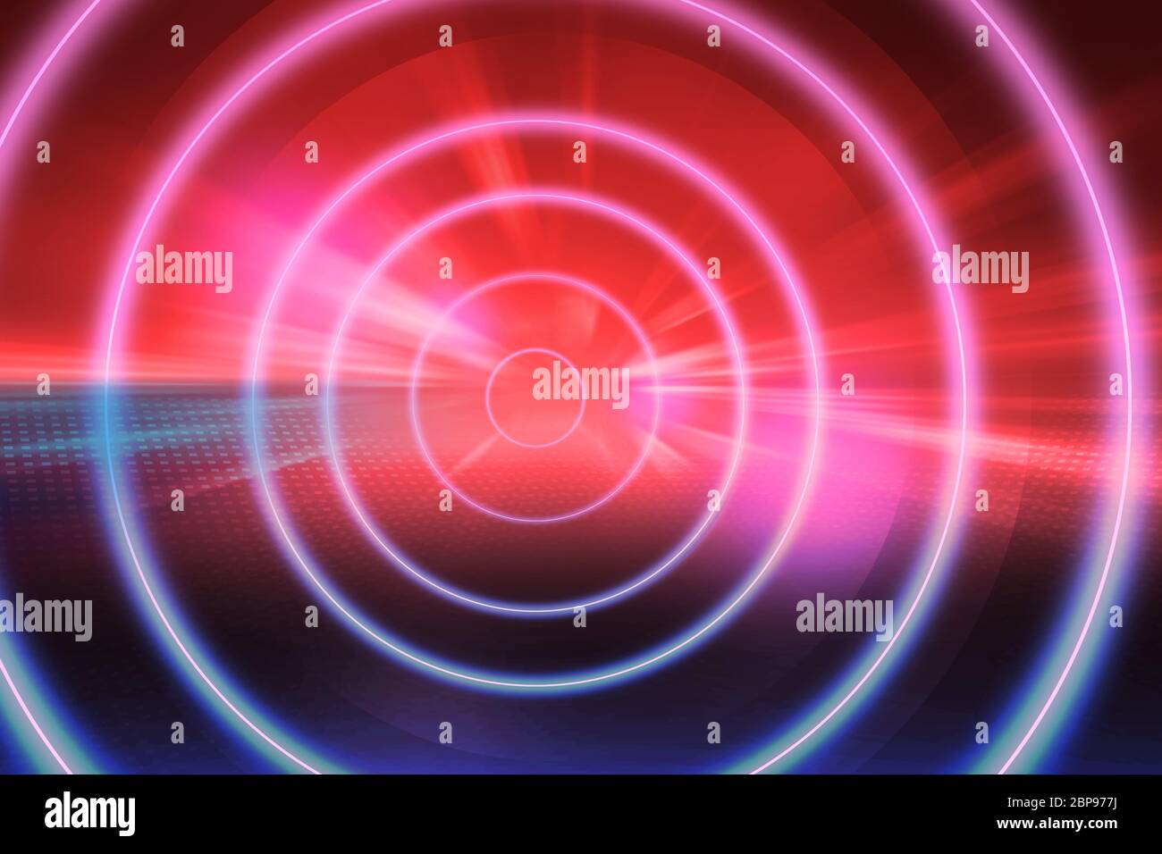 Virtual neon light tunnel theme, abstract technology background Stock ...