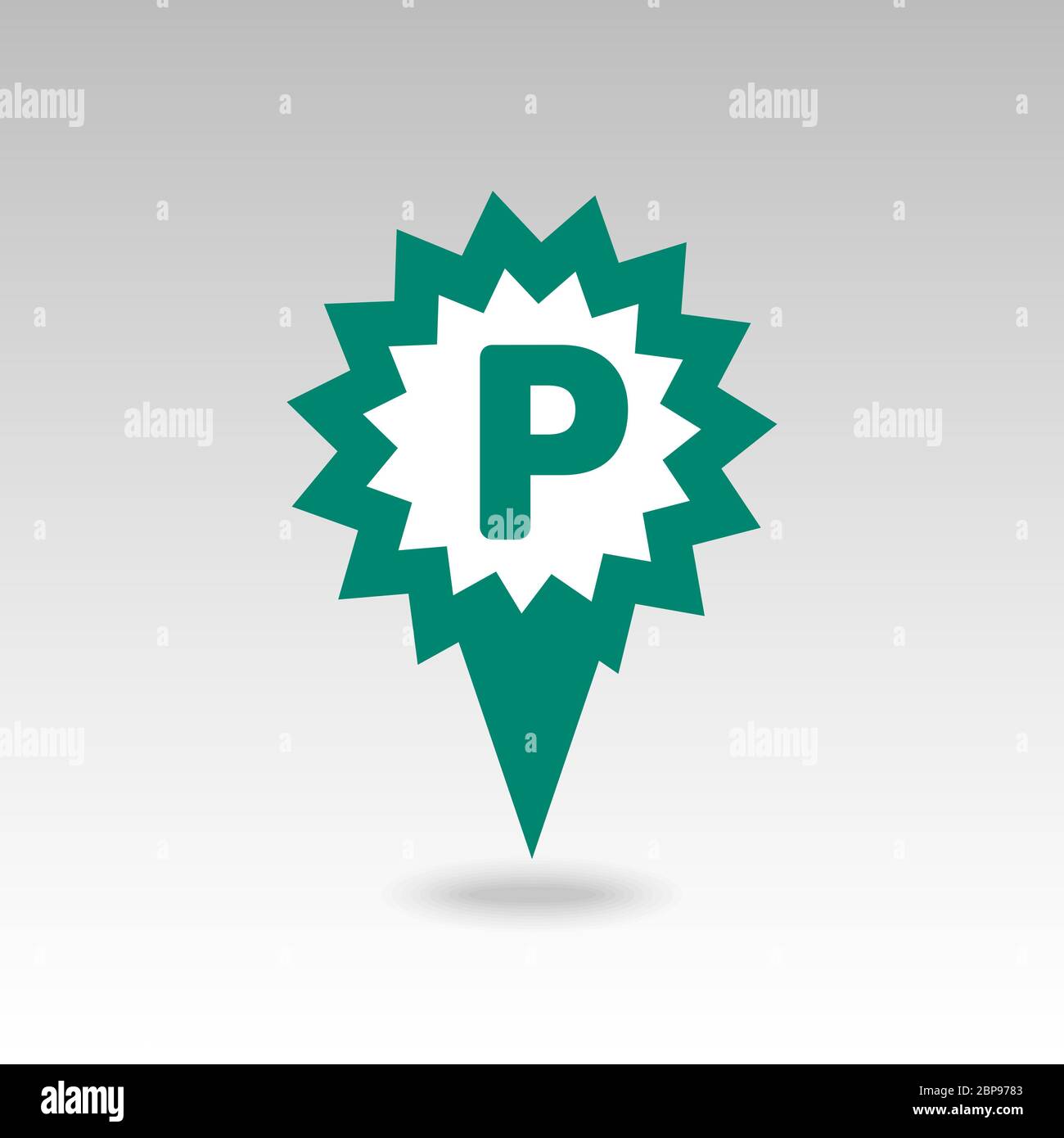 Parking pin map icon. Map pointer. Map markers. Destination vector icon ...