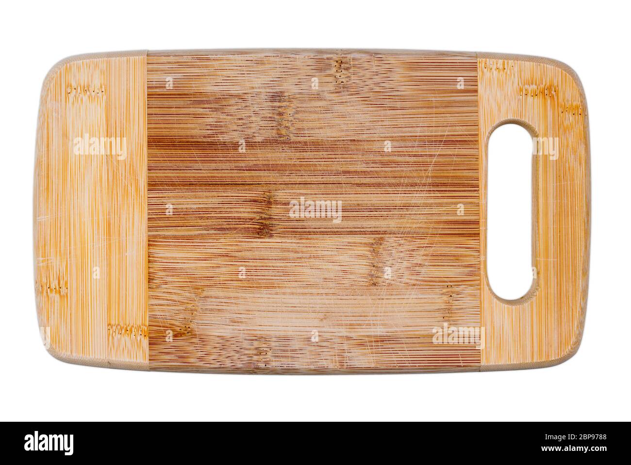 Small used breakfast board isolated on white background Stock Photo - Alamy