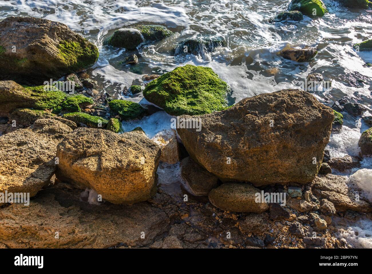 Autumn day by the sea near the village of Fontanka, Odessa region ...