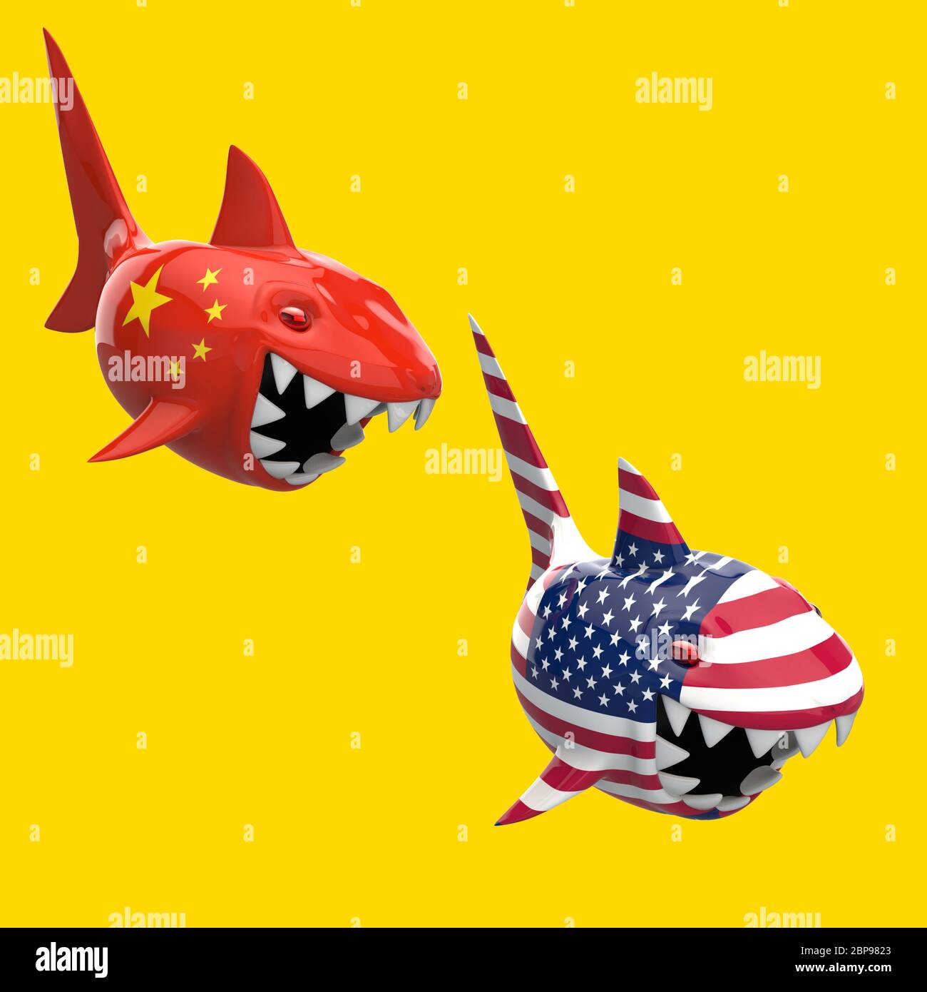 Shark concept - 3D Illustration Stock Photo - Alamy