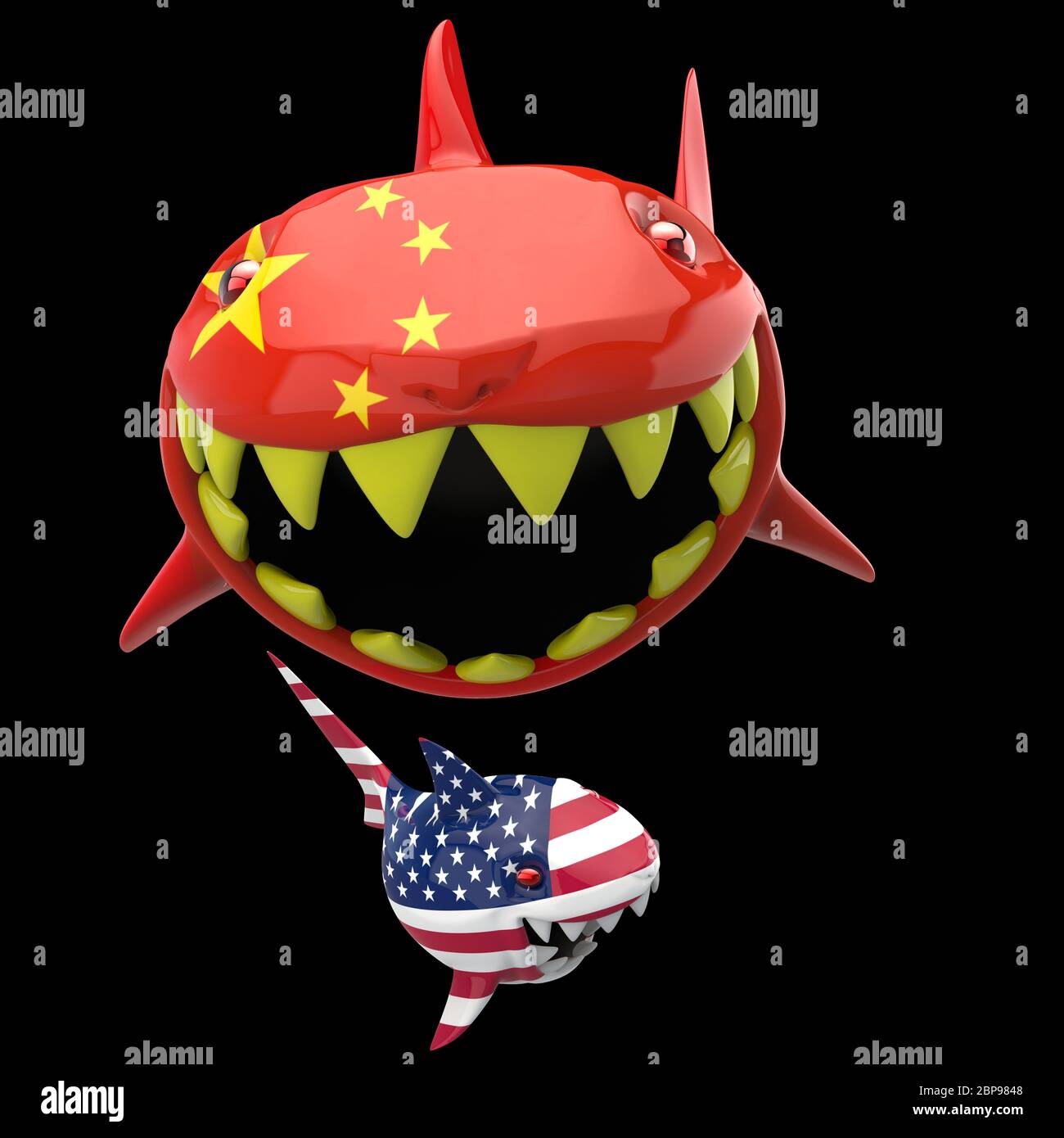 Shark concept - 3D Illustration Stock Photo - Alamy