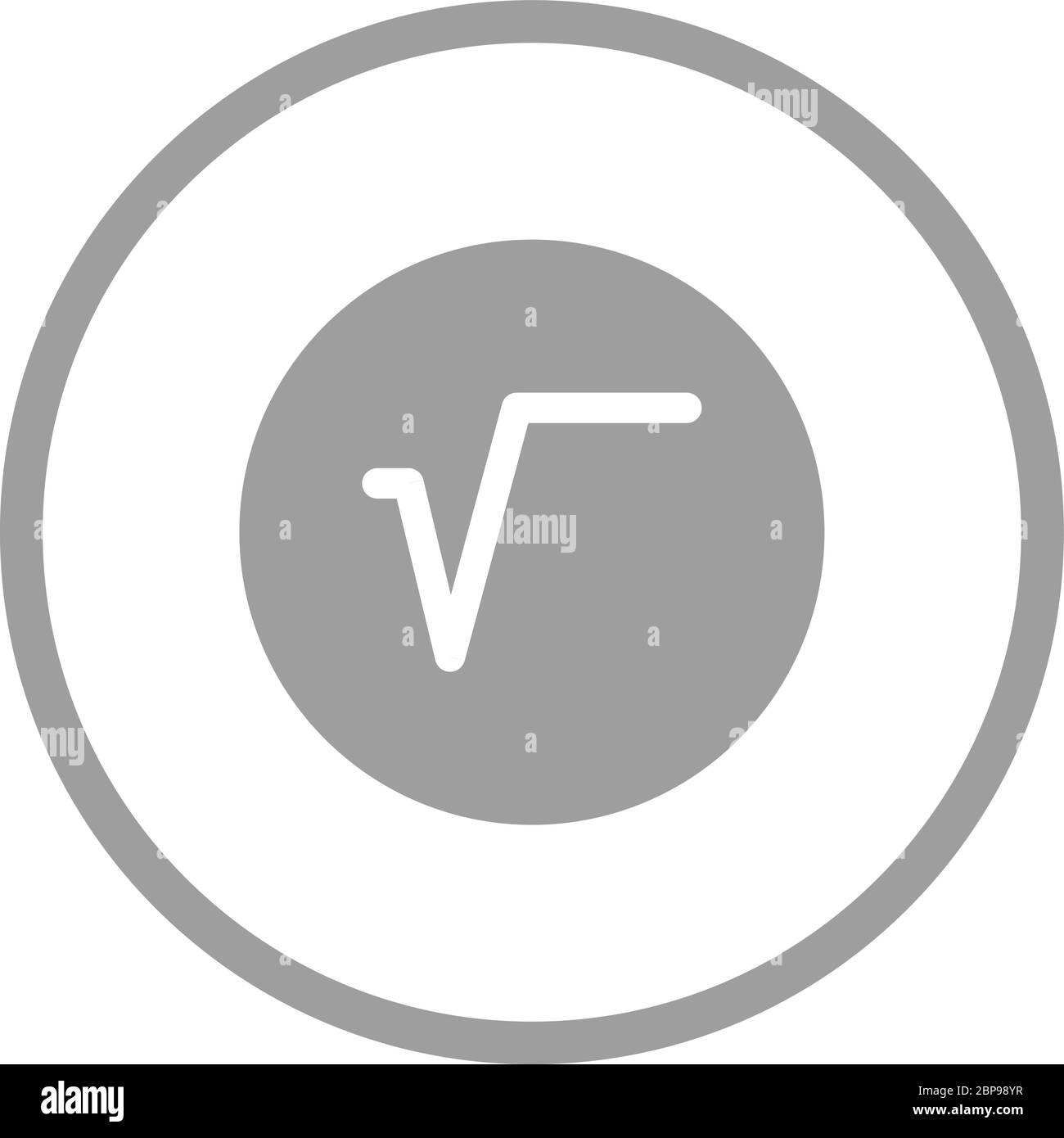 Beautiful Square Root Symbol Glyph Vector Icon Stock Vector Image & Art ...