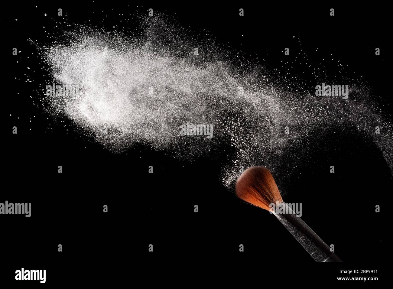 Abstract white powder dust explosion on black background Stock Photo ...