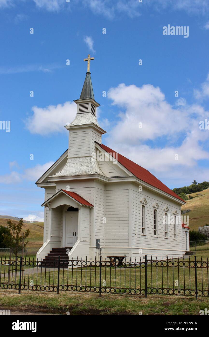 Old St. Mary's Church, Nicasio, California Stock Photo - Alamy