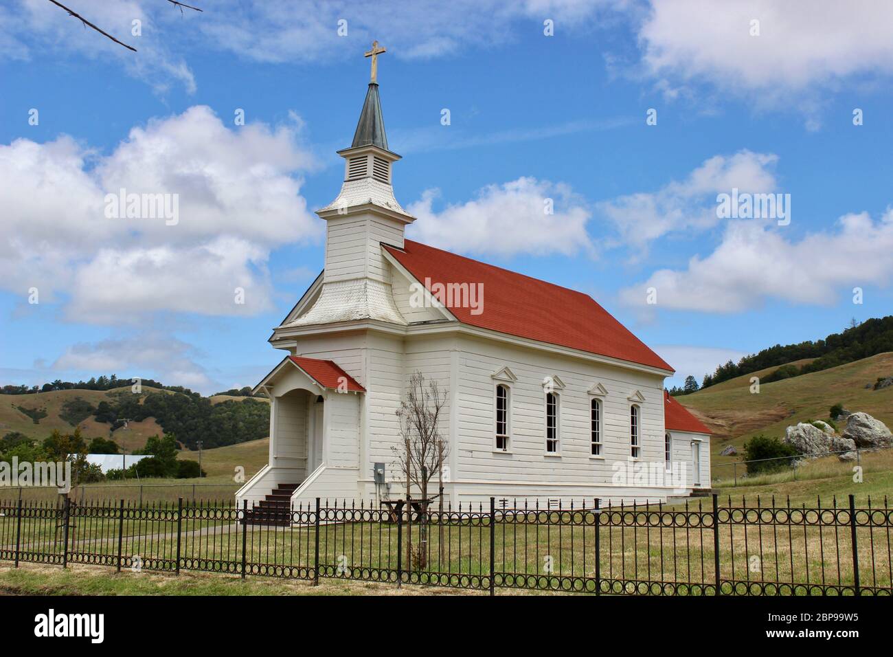 Old St. Mary's Church, Nicasio, California Stock Photo - Alamy