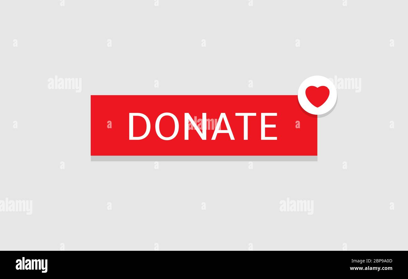 Donate button icon Stock Vector Image & Art - Alamy