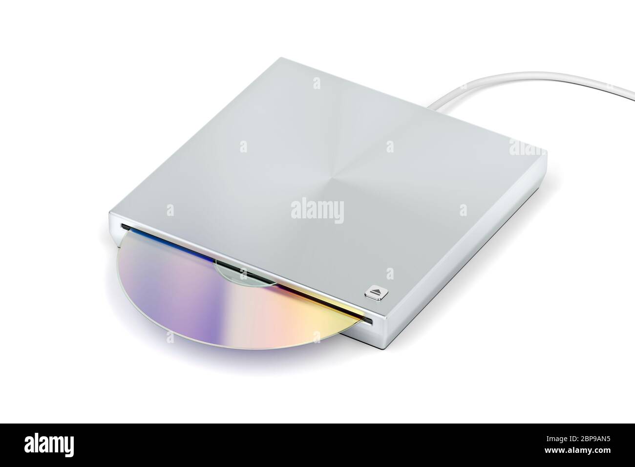 Slot-loading optical disc drive on white background Stock Photo - Alamy