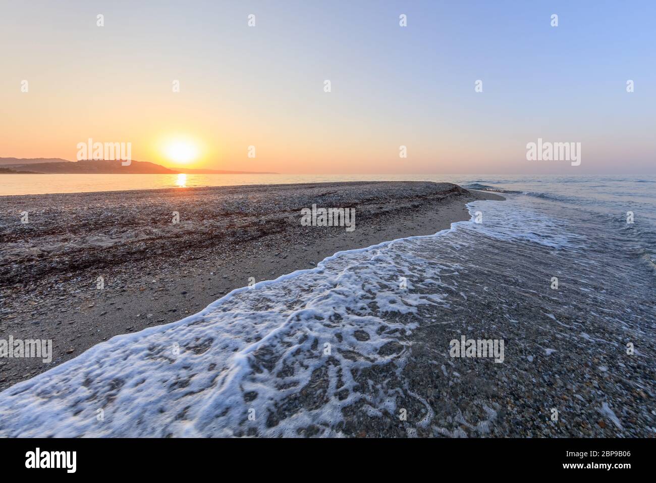 beach at Possidi Cape on the Kasandra Peninsula. Greece. Aerial view ...