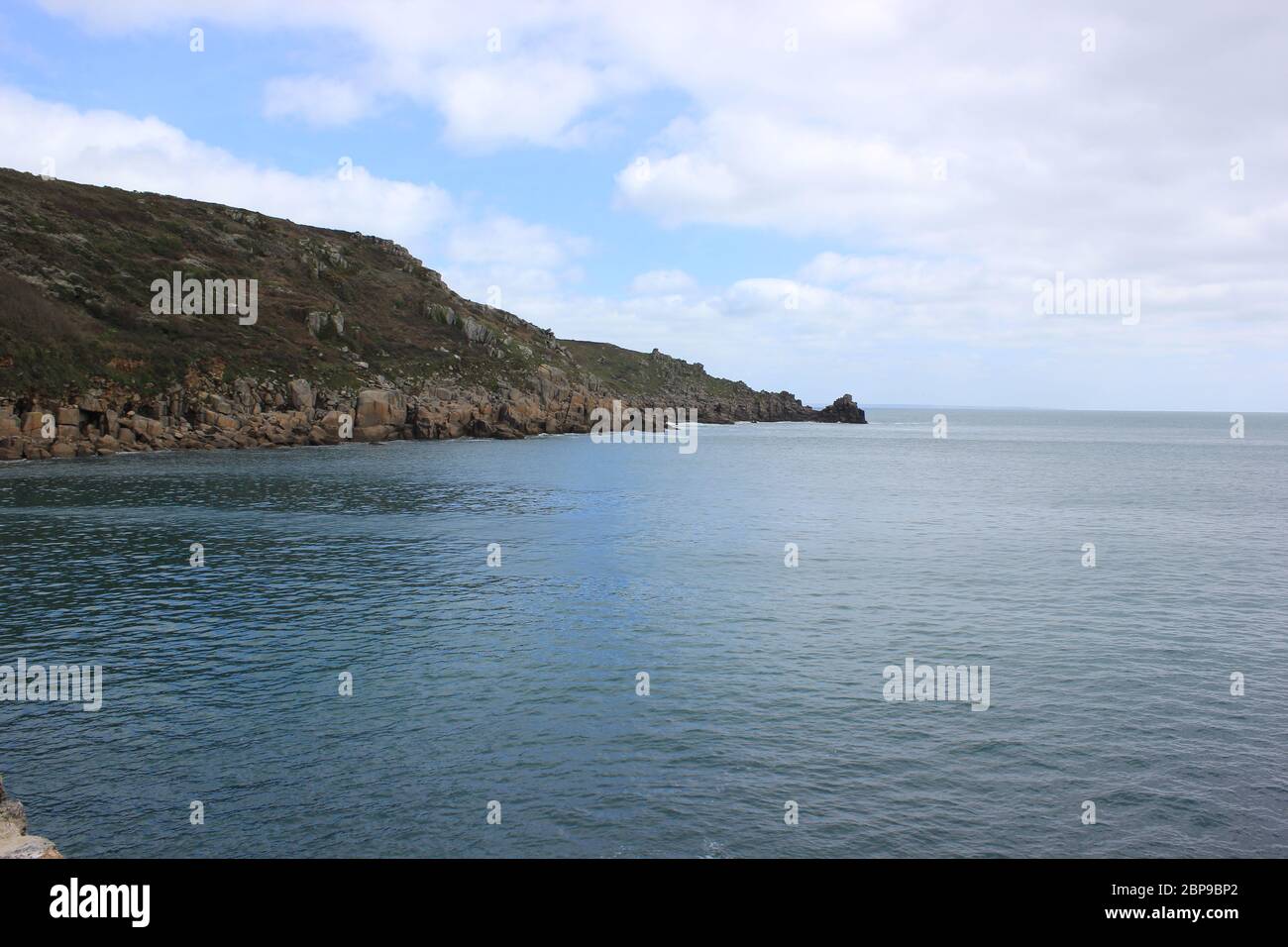 Calm Sea in Cornwall Stock Photo - Alamy