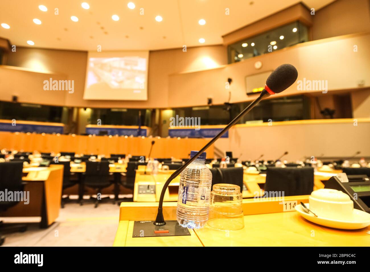 Conference room of the European Parliament, Brussels, Belgium - 02 Mar ...