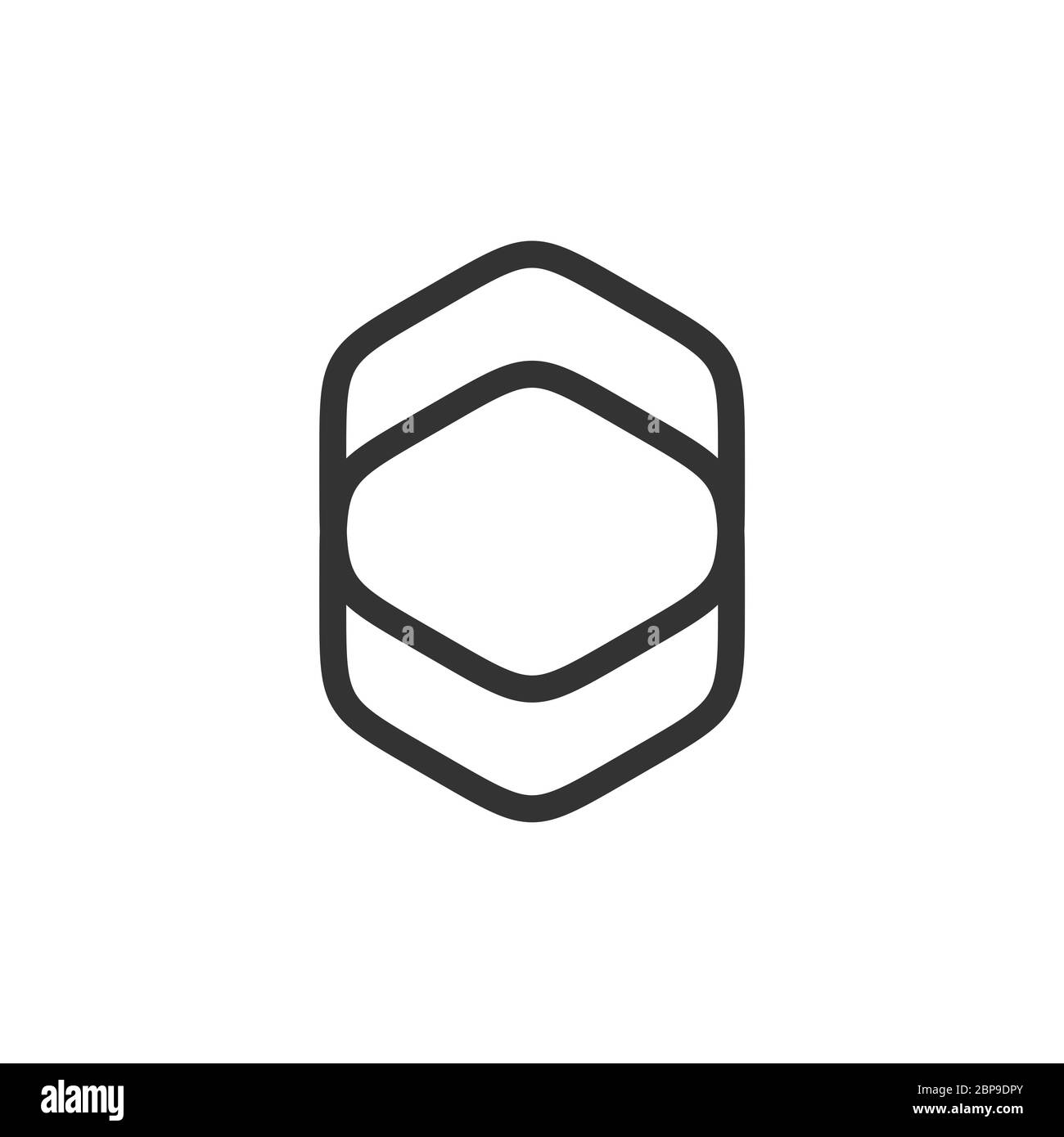 Hexagonal Line Logo Template Illustration Design. Vector EPS 10 Stock ...