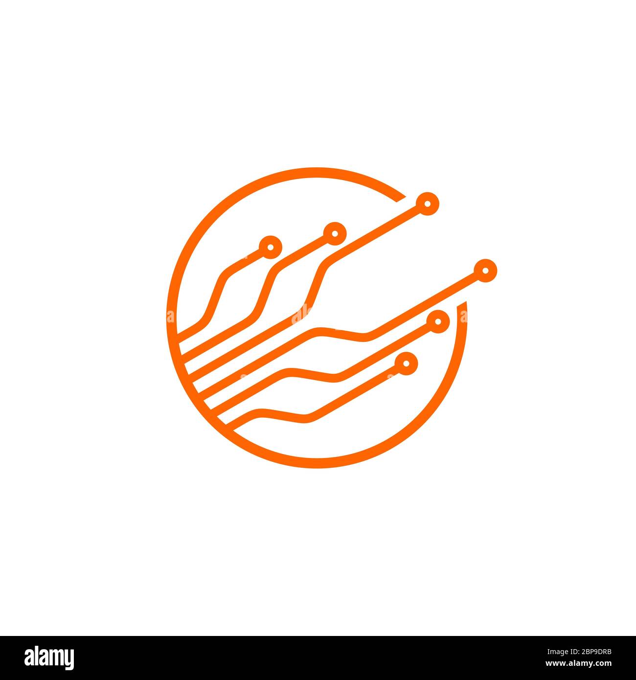 Electronic Circuit Line, Technology Logo Template Illustration Design ...