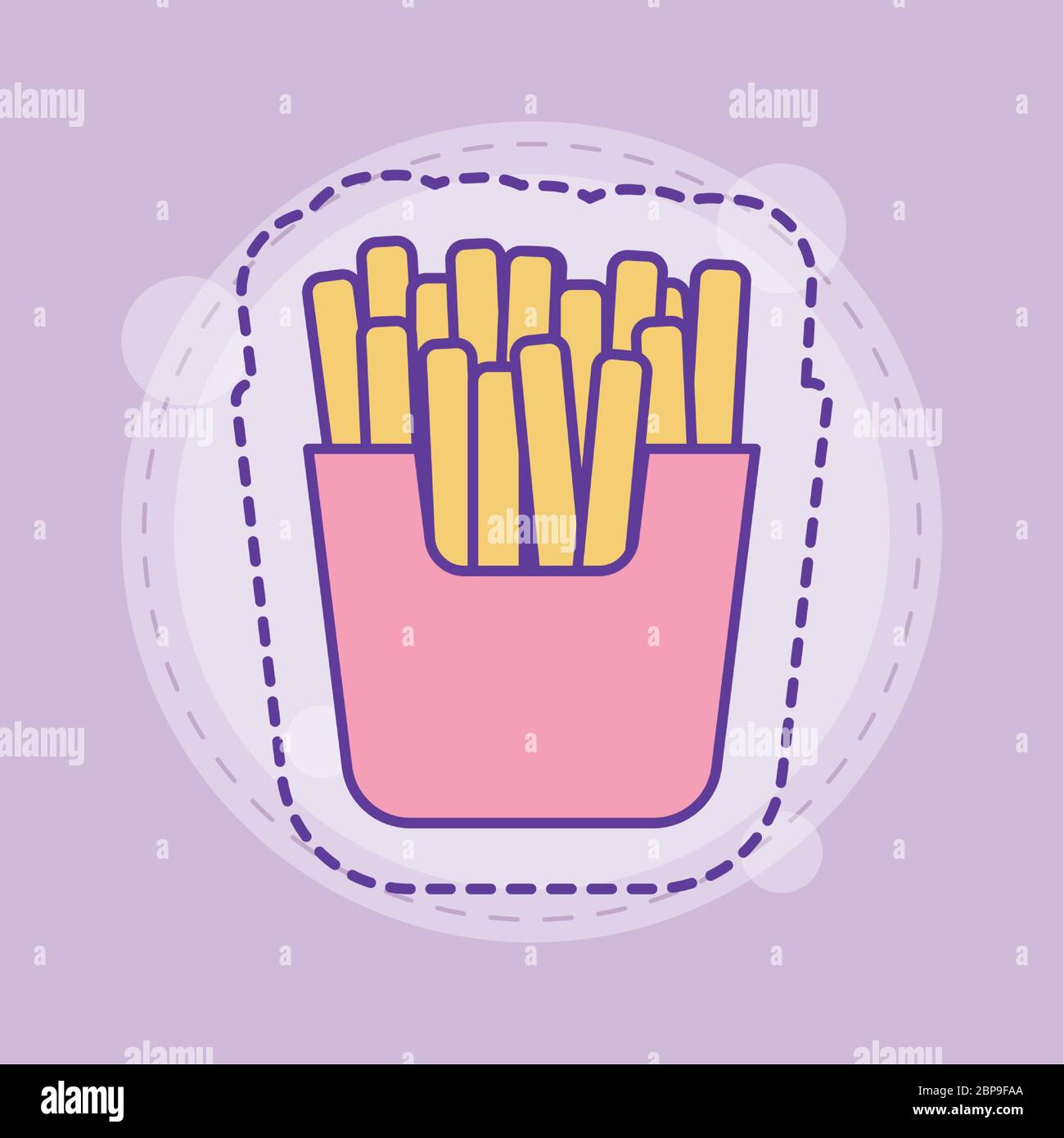 French fries design, food eat restaurant and menu theme Vector ...
