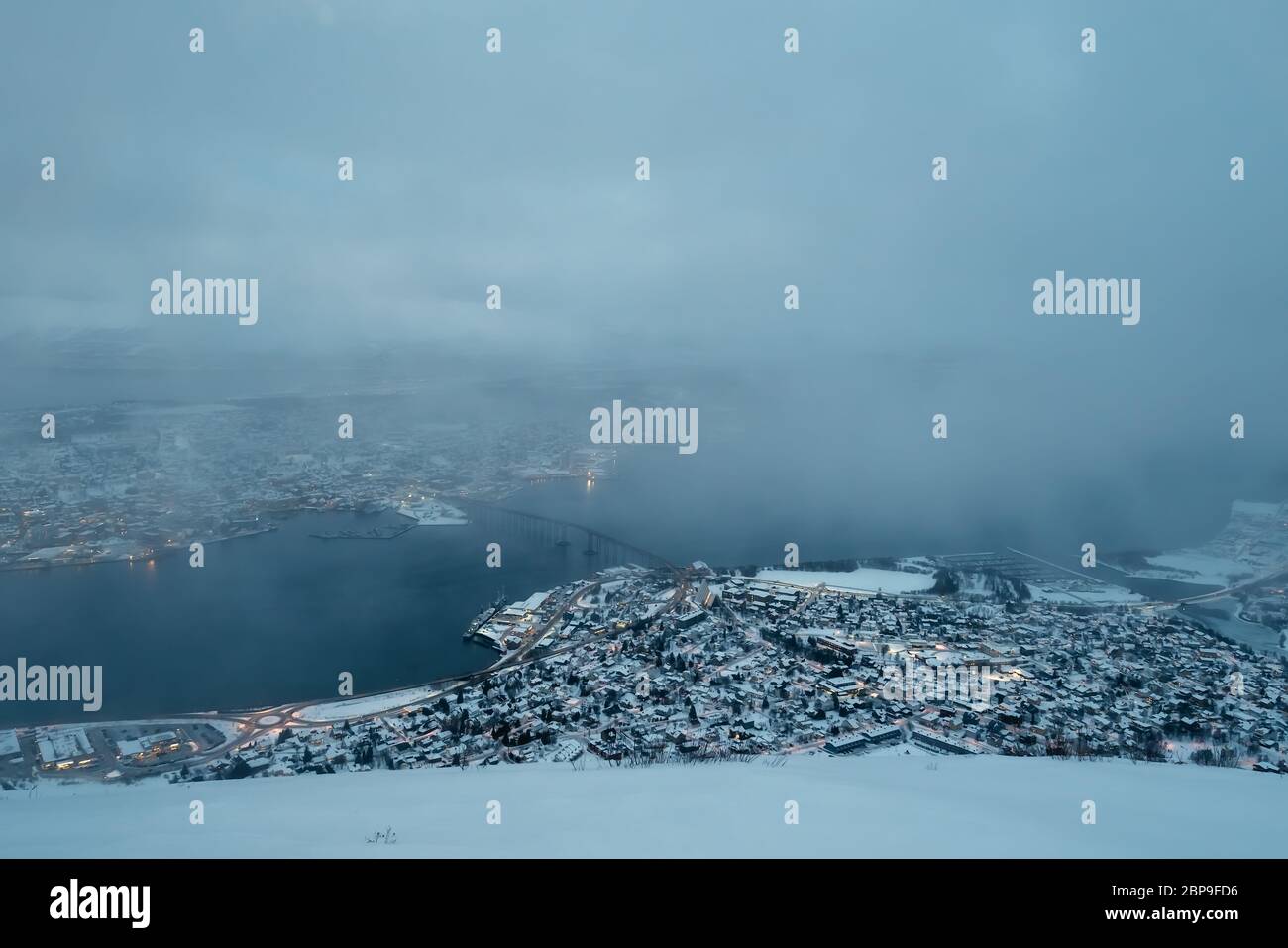 Aerial view strait in tromso hi-res stock photography and images - Alamy
