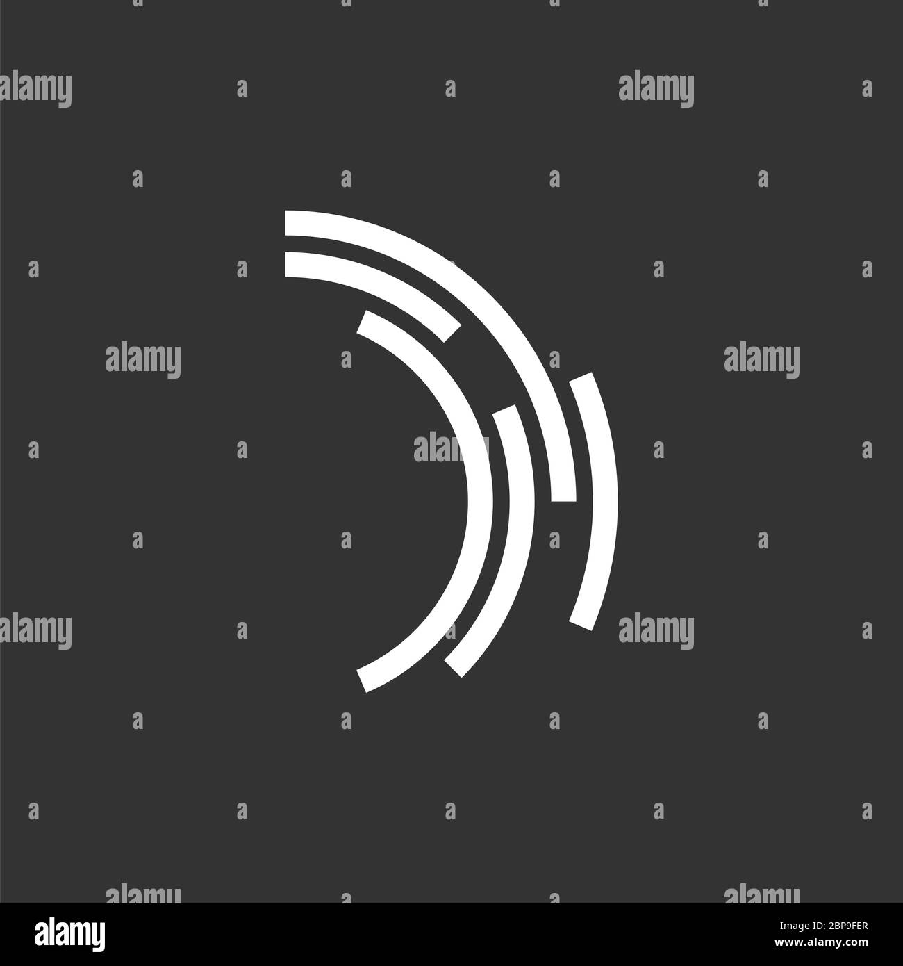 White Curve Logo Template Illustration Design. Vector EPS 10 Stock ...