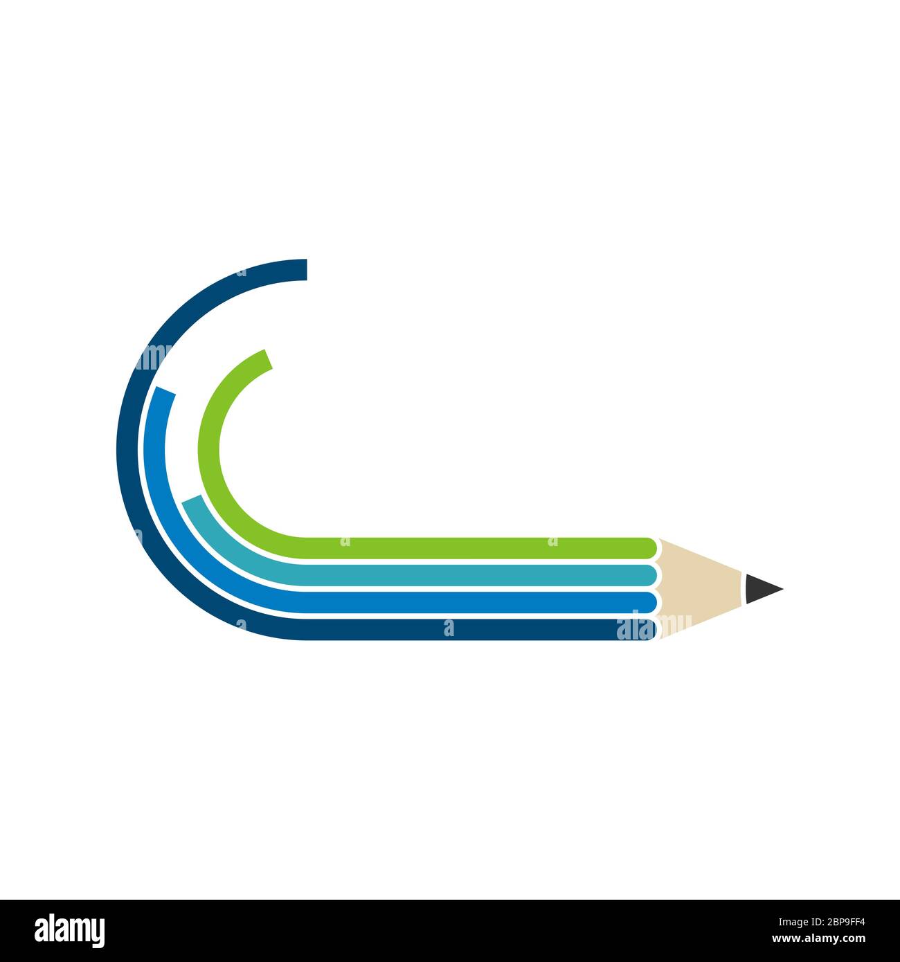 Colorful Pencil Line Logo Template Illustration Design. Vector EPS 10 ...